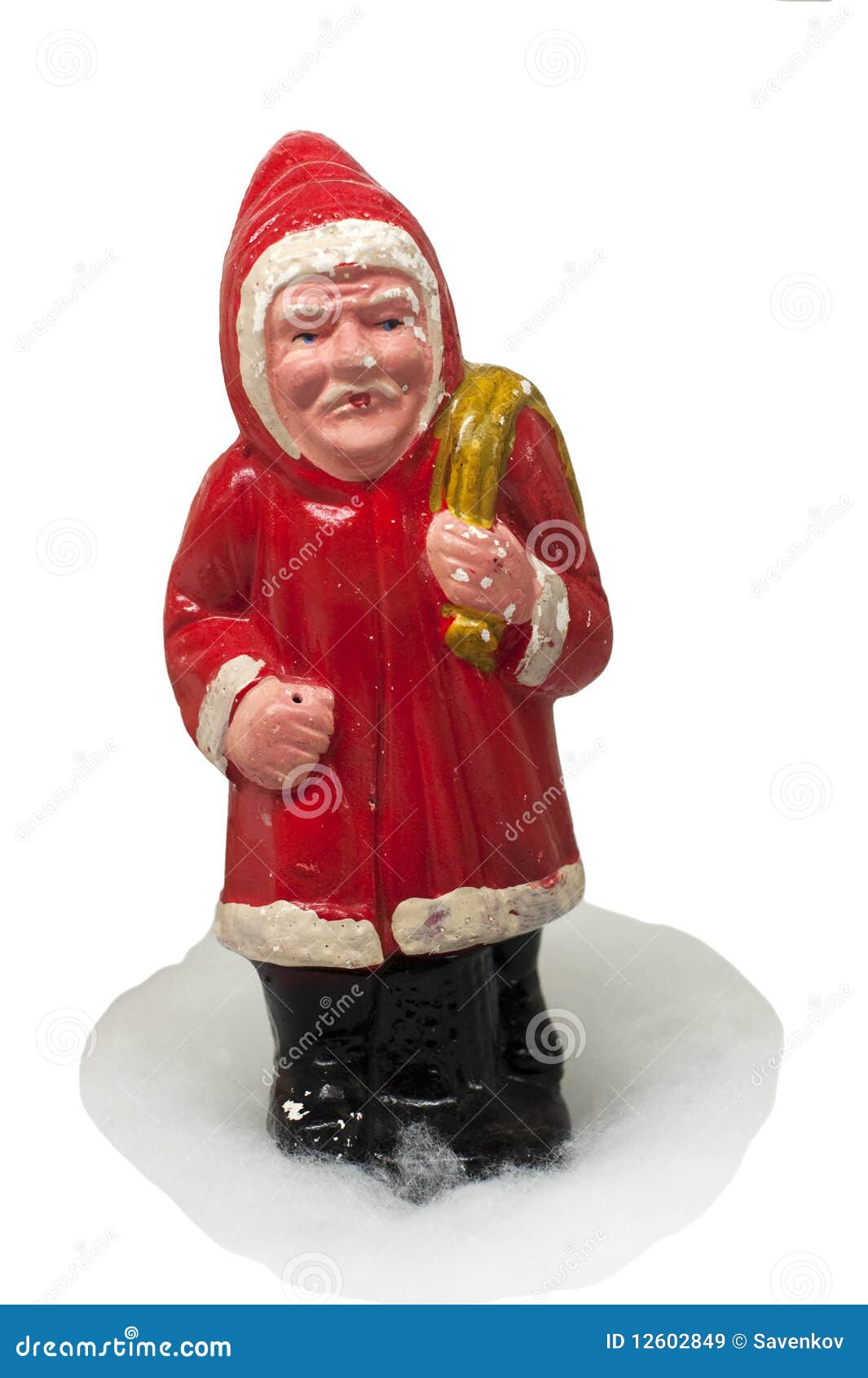 Paper-mache Santa Claus Toy (with Sack) Stock Image - Image of festive ...