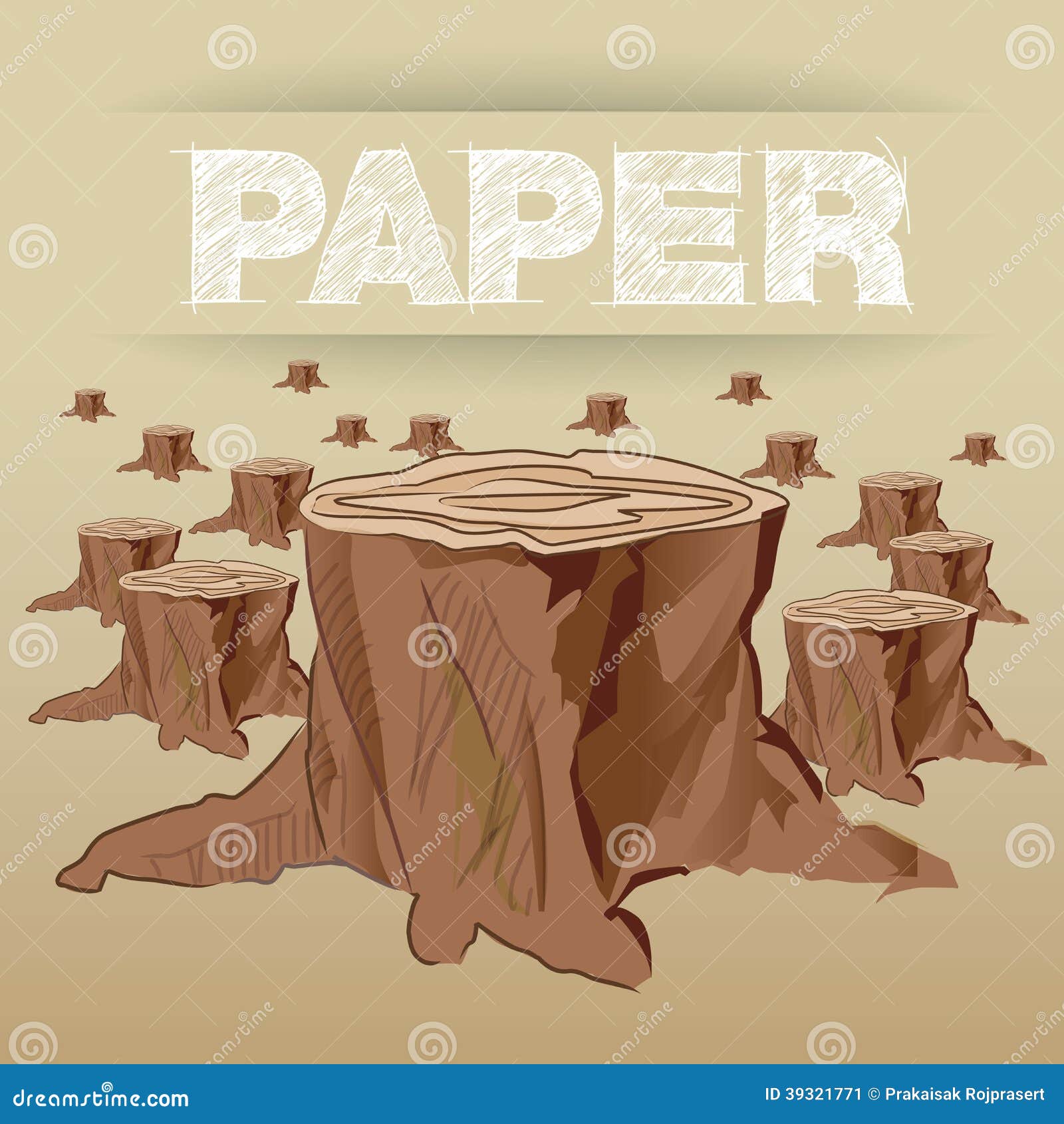 Paper is made with tree stock vector. Illustration of circle - 39321771