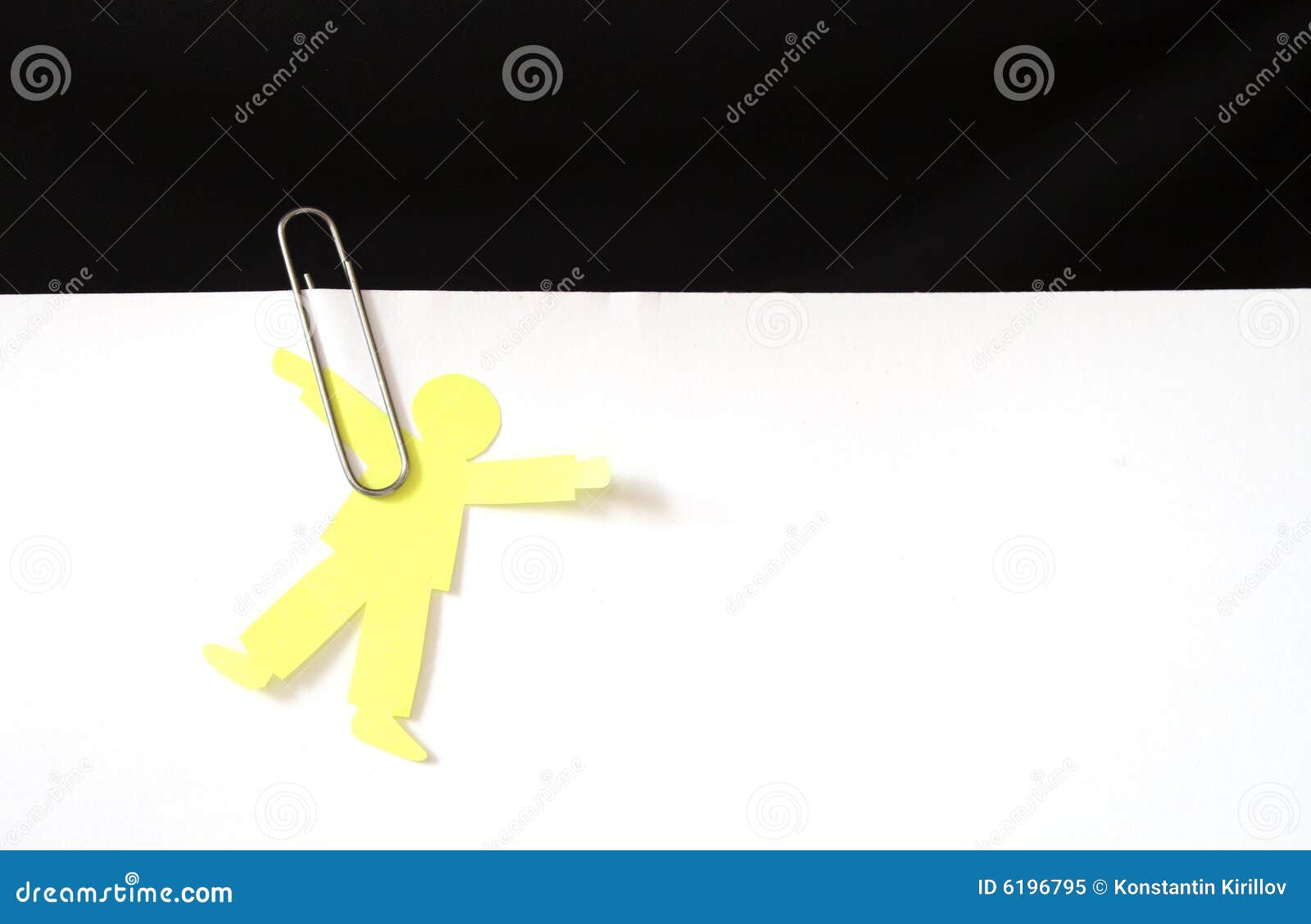 Paper man stock image. Image of staple, writing, nameboard - 6196795