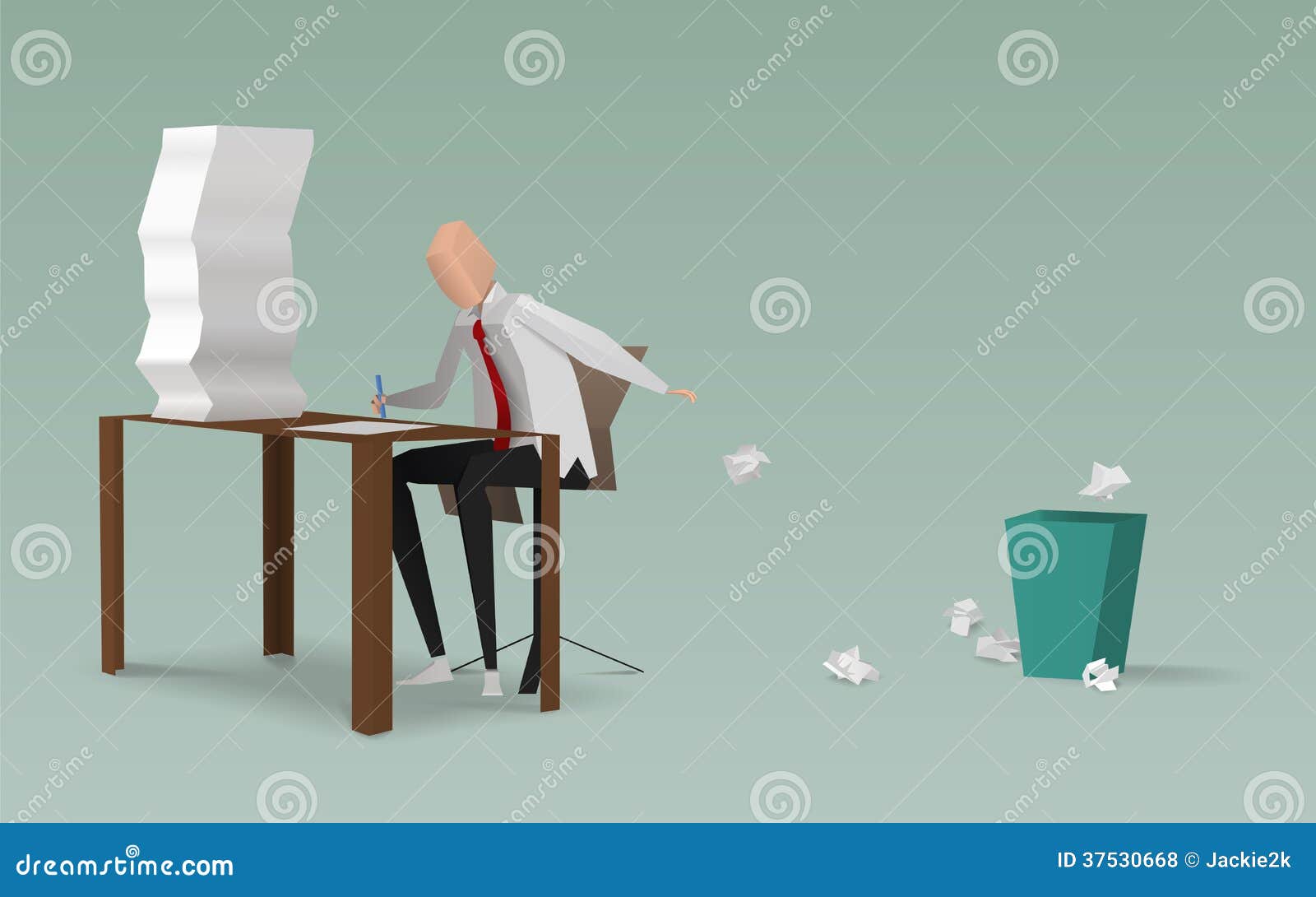 Paper Man stock vector. Illustration of people, office - 37530668