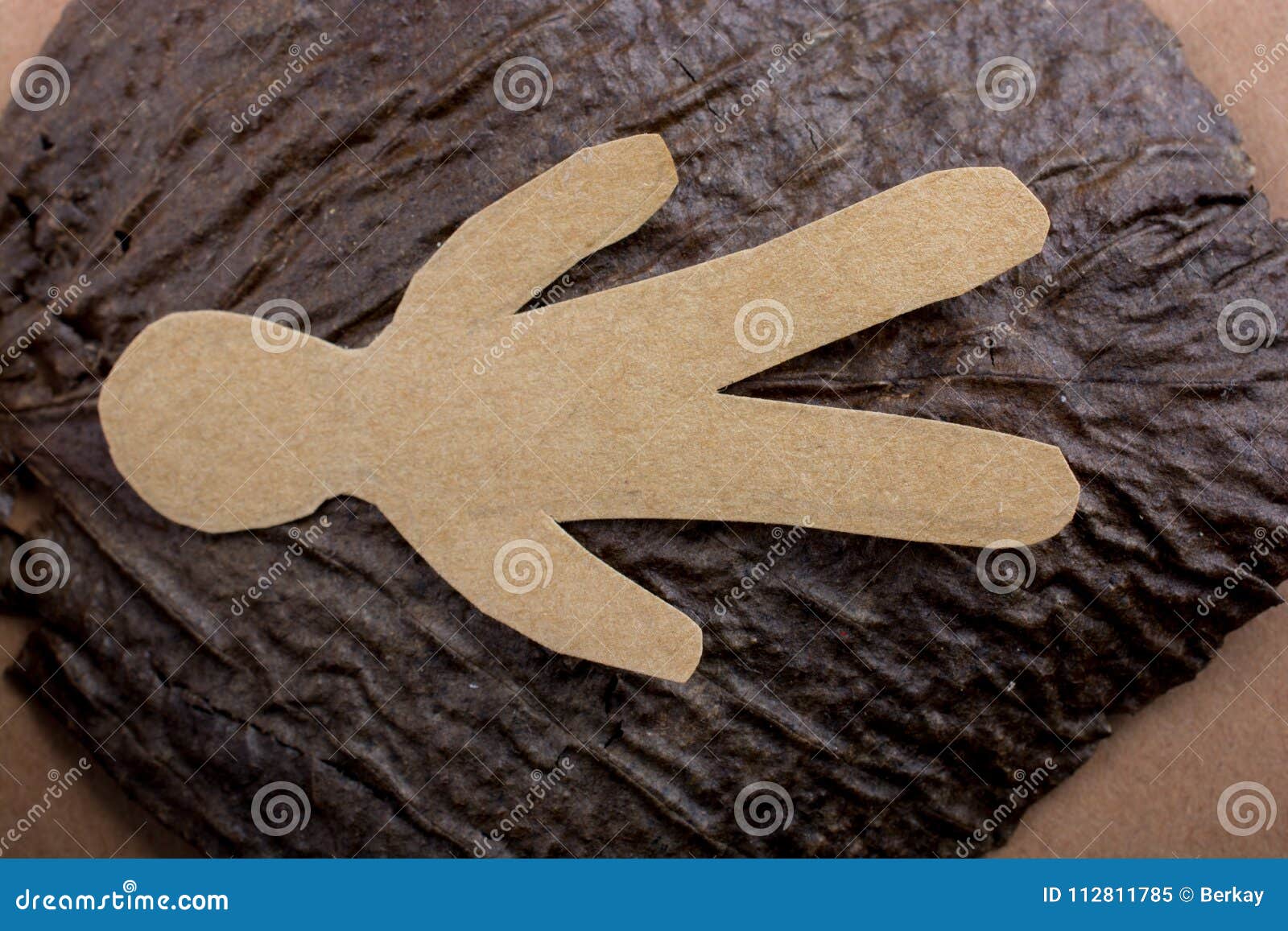 Paper Man Shape in Hand in the View Stock Image - Image of idea, people ...