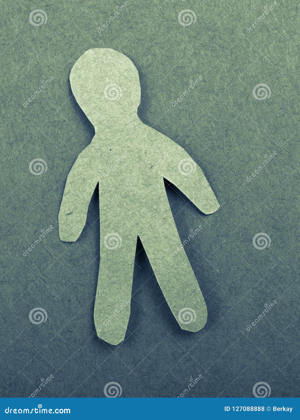 Paper Man Shape in the View Stock Photo - Image of light, street: 127088888