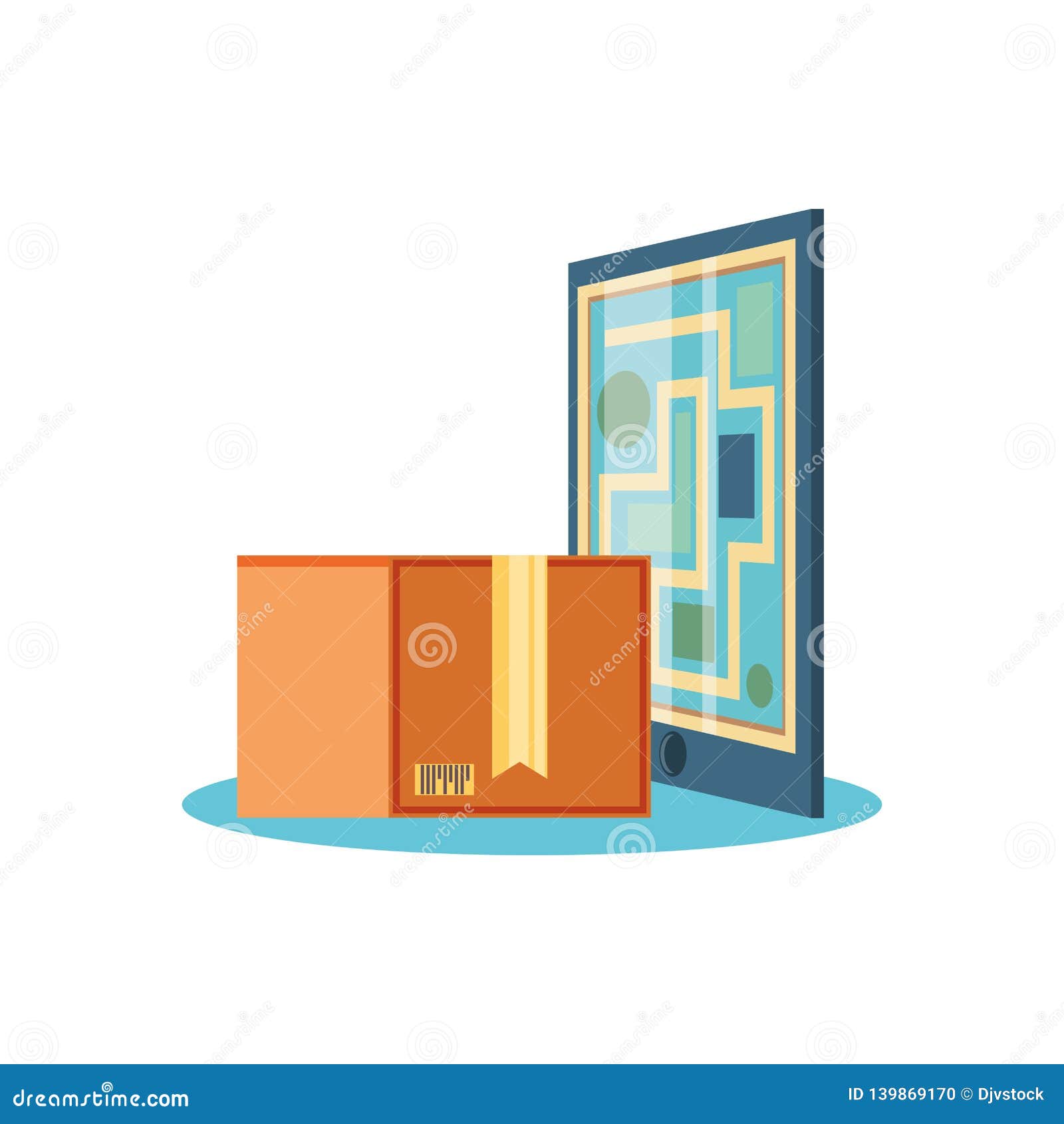 Paper map guide with box stock vector. Illustration of paper - 139869170