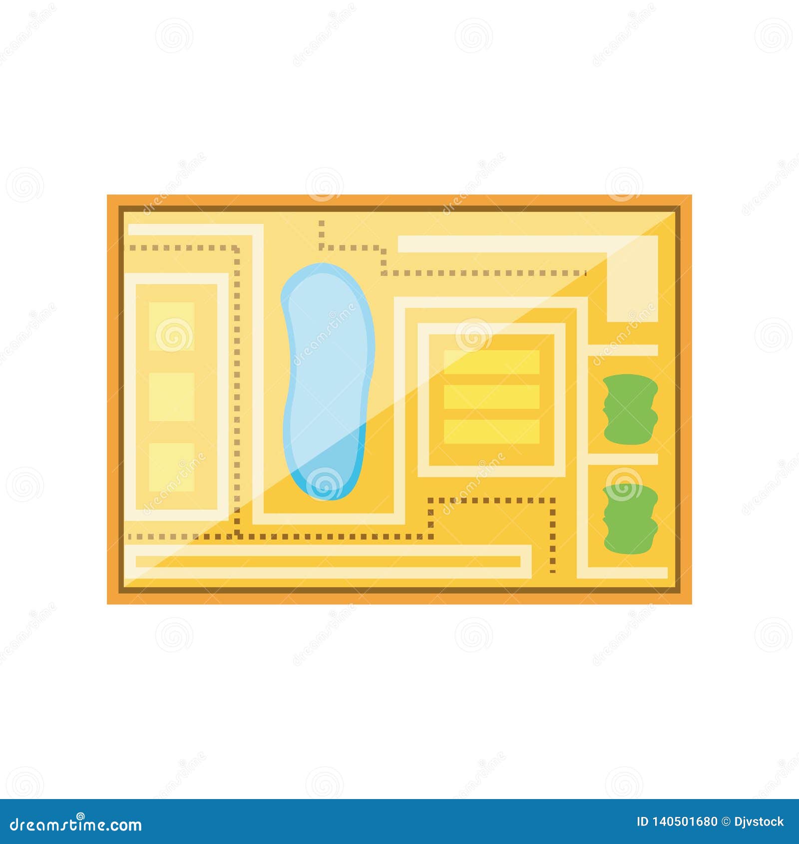 Paper map guide icon stock vector. Illustration of vector - 140501680
