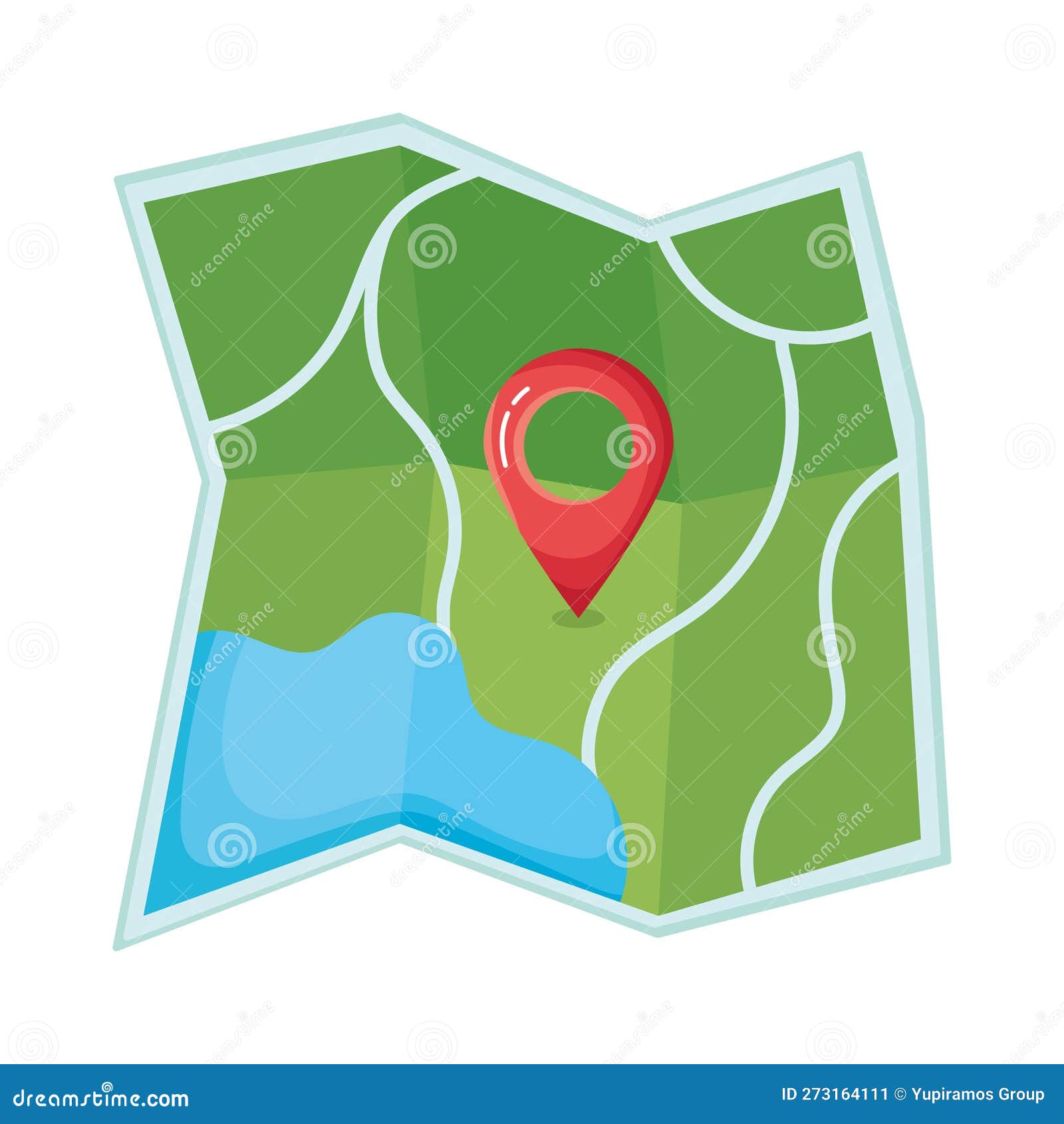 Paper map guide stock vector. Illustration of paper - 273164111