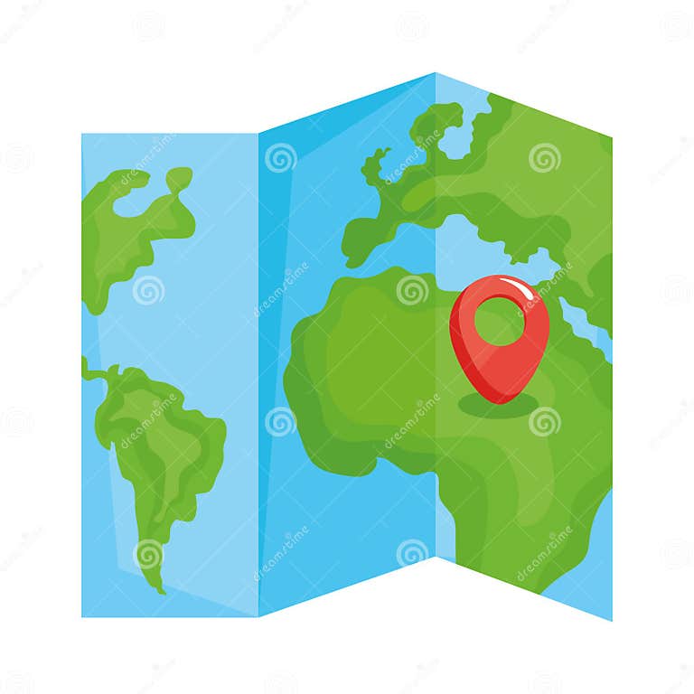 Paper map guide stock vector. Illustration of geographic - 284042249