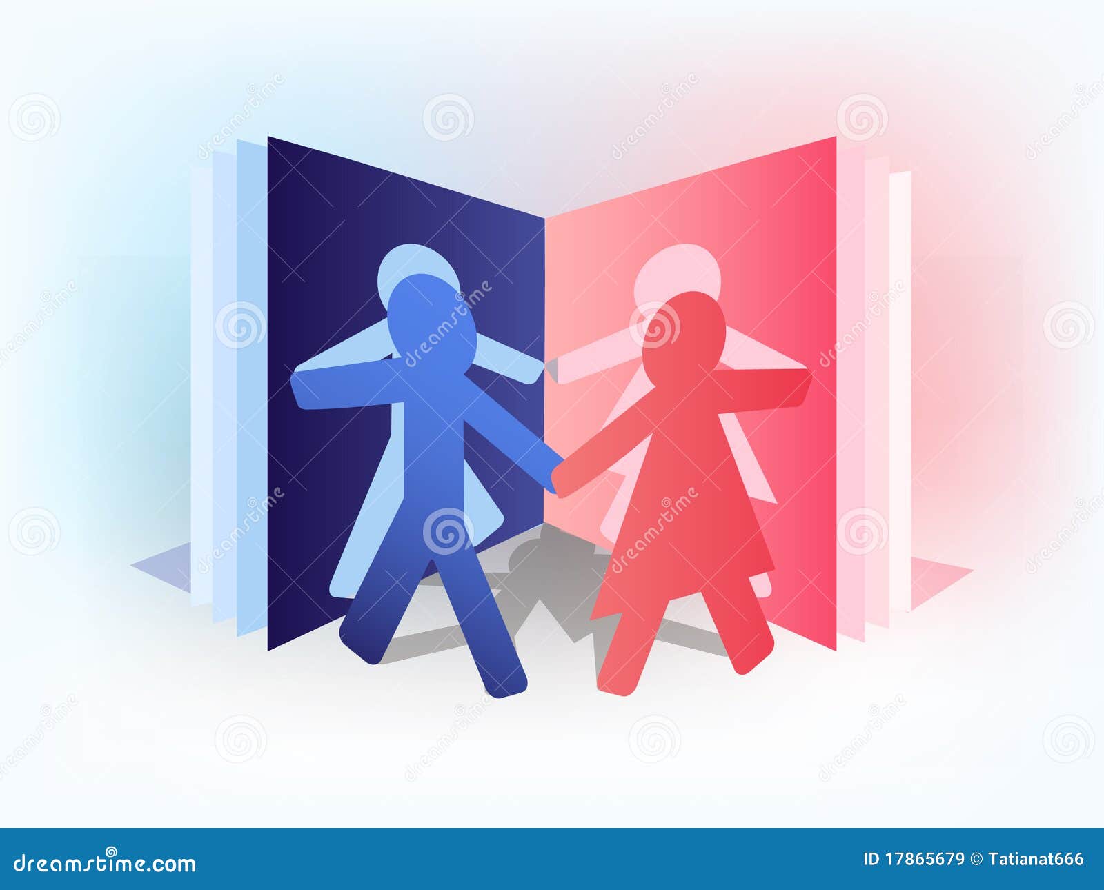 Paper men stock vector. Illustration of shadow, gradient - 17865679