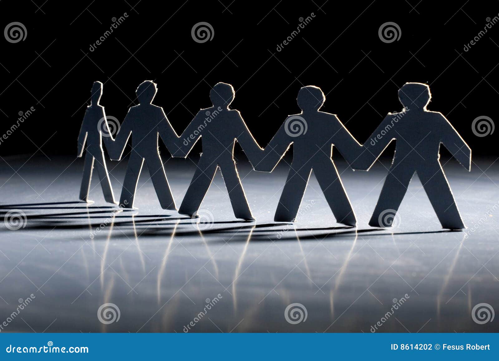 Paper men stock photo. Image of paper, join, copy, conceptual - 8614202