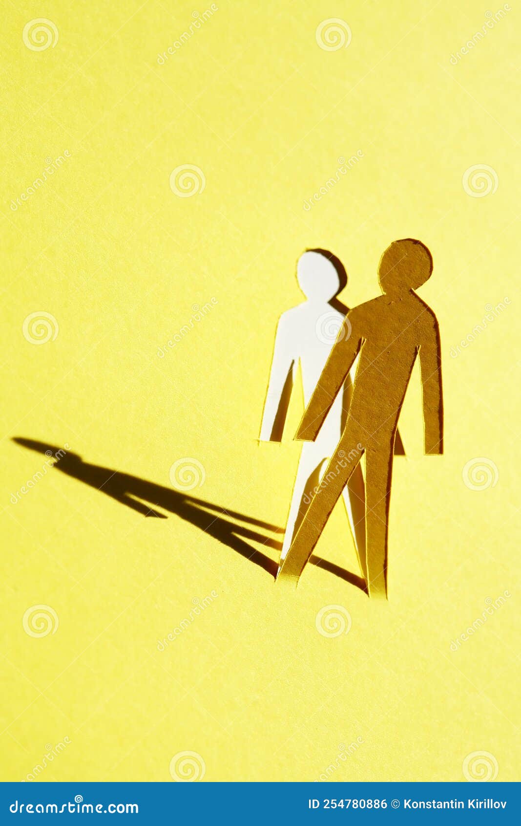 Paper Men with Shadow stock photo. Image of output, abstract - 254780886