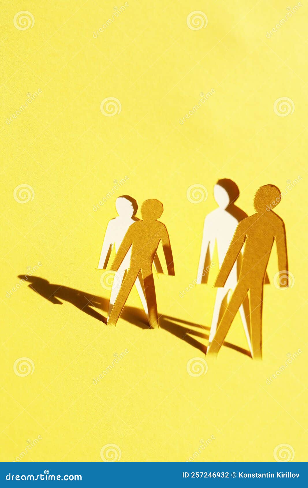 Paper Men with Shadow stock photo. Image of sunlight - 257246932