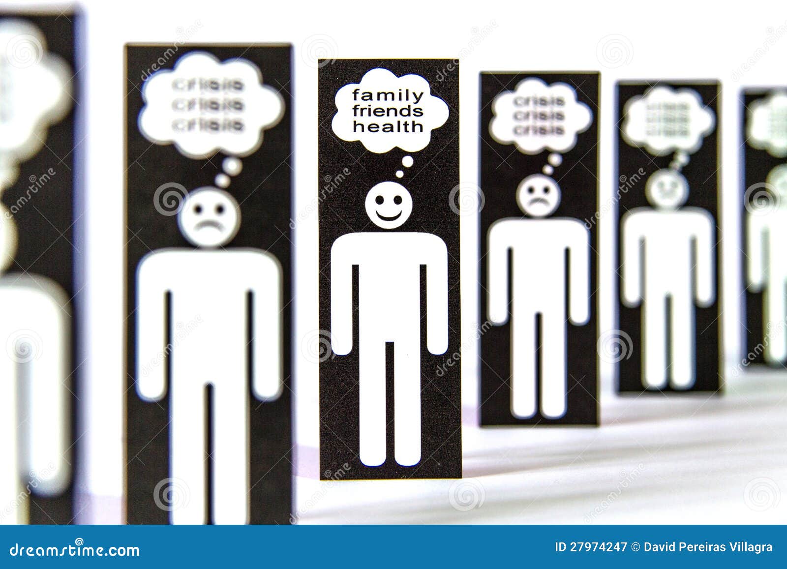 Paper Men Symbols Thinking about the Crisis Stock Image - Image of ...