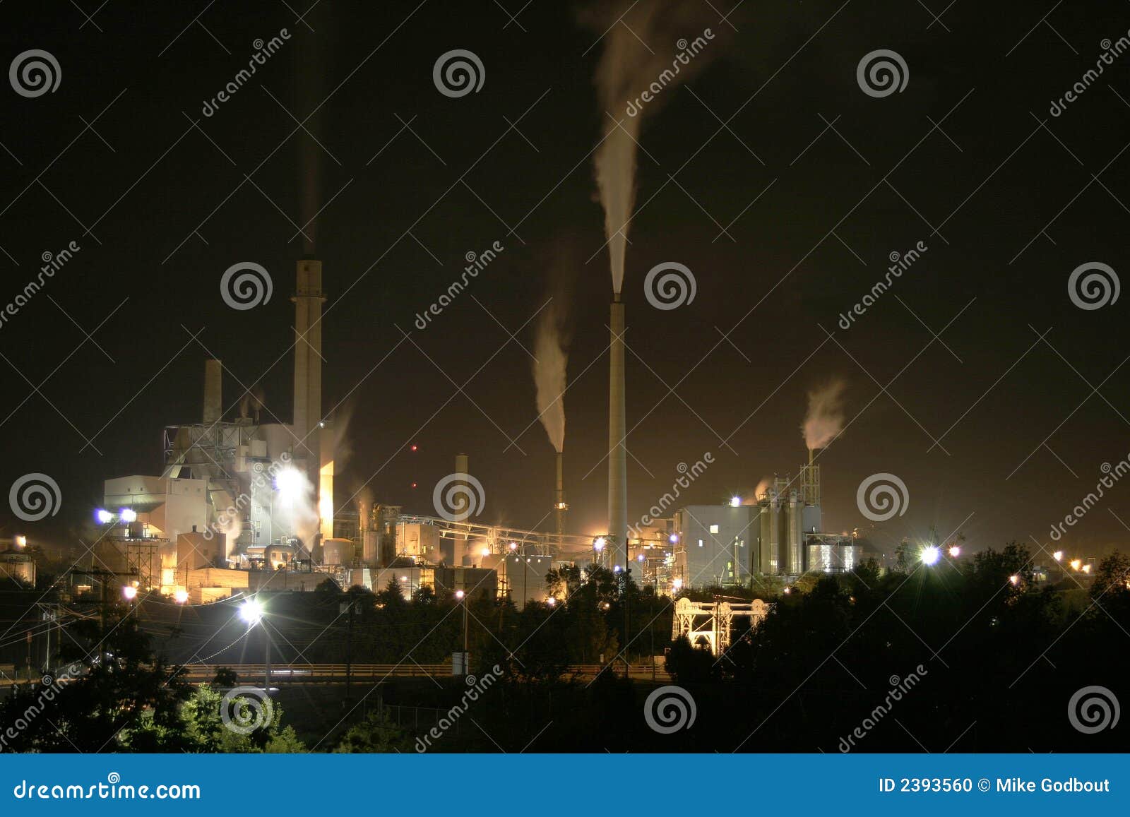 Paper mill stock photo. Image of making, smoke, lights - 2393560