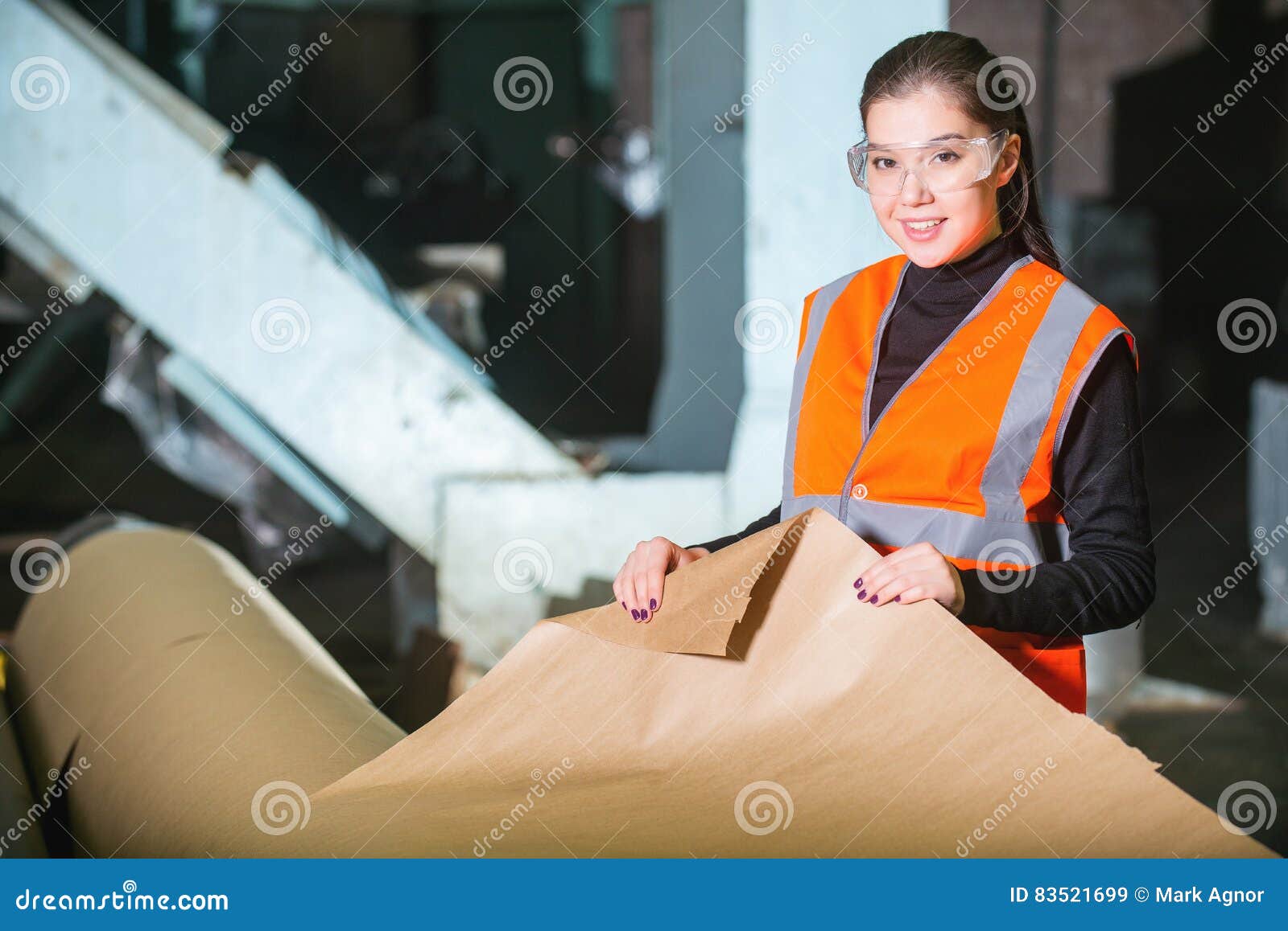 Paper mill facotry worker stock image. Image of quality - 83521699