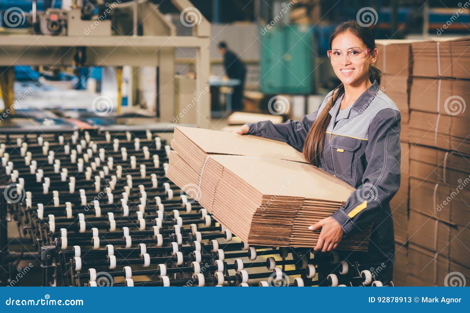 Paper mill factory worker stock image. Image of beautiful - 92878913