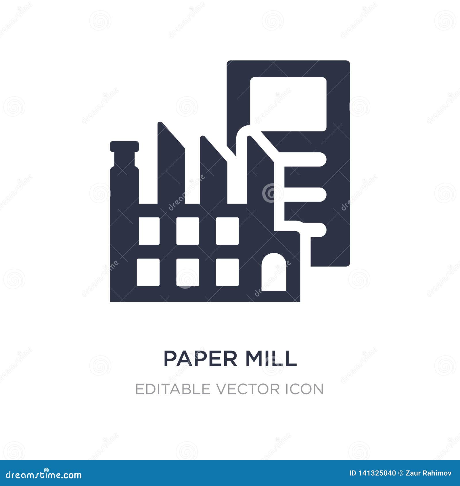 Paper Mill Icon on White Background. Simple Element Illustration from ...