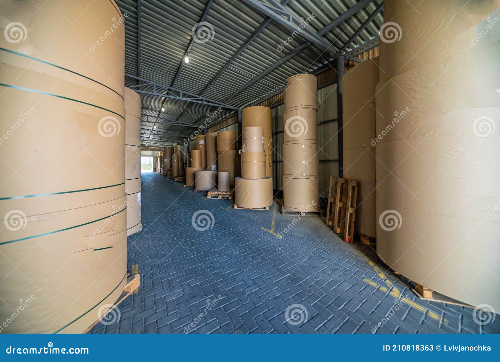 Paper Mill Industry. Warehouse Production Prining Storage Stock Image ...
