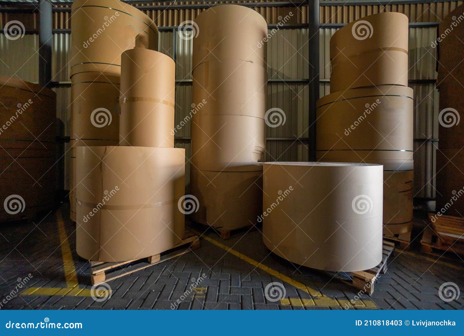 Paper Mill Industry. Warehouse Production Prining Storage Stock Image ...