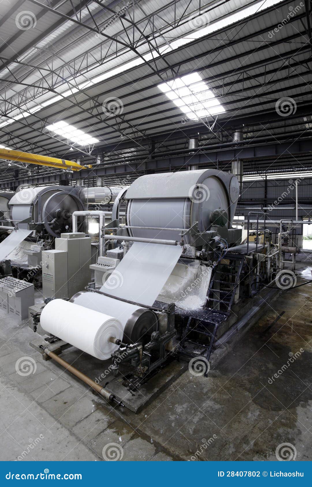 Paper mill machine stock photo. Image of manufacture - 28407802