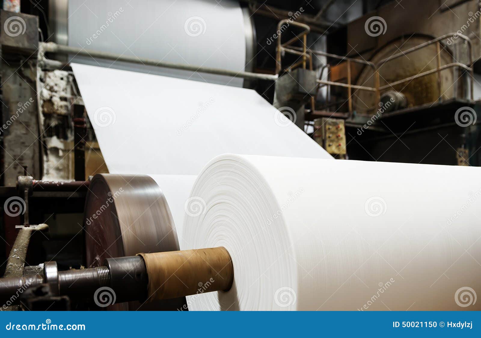 Paper mill Machine stock photo. Image of dryer, background - 50021150