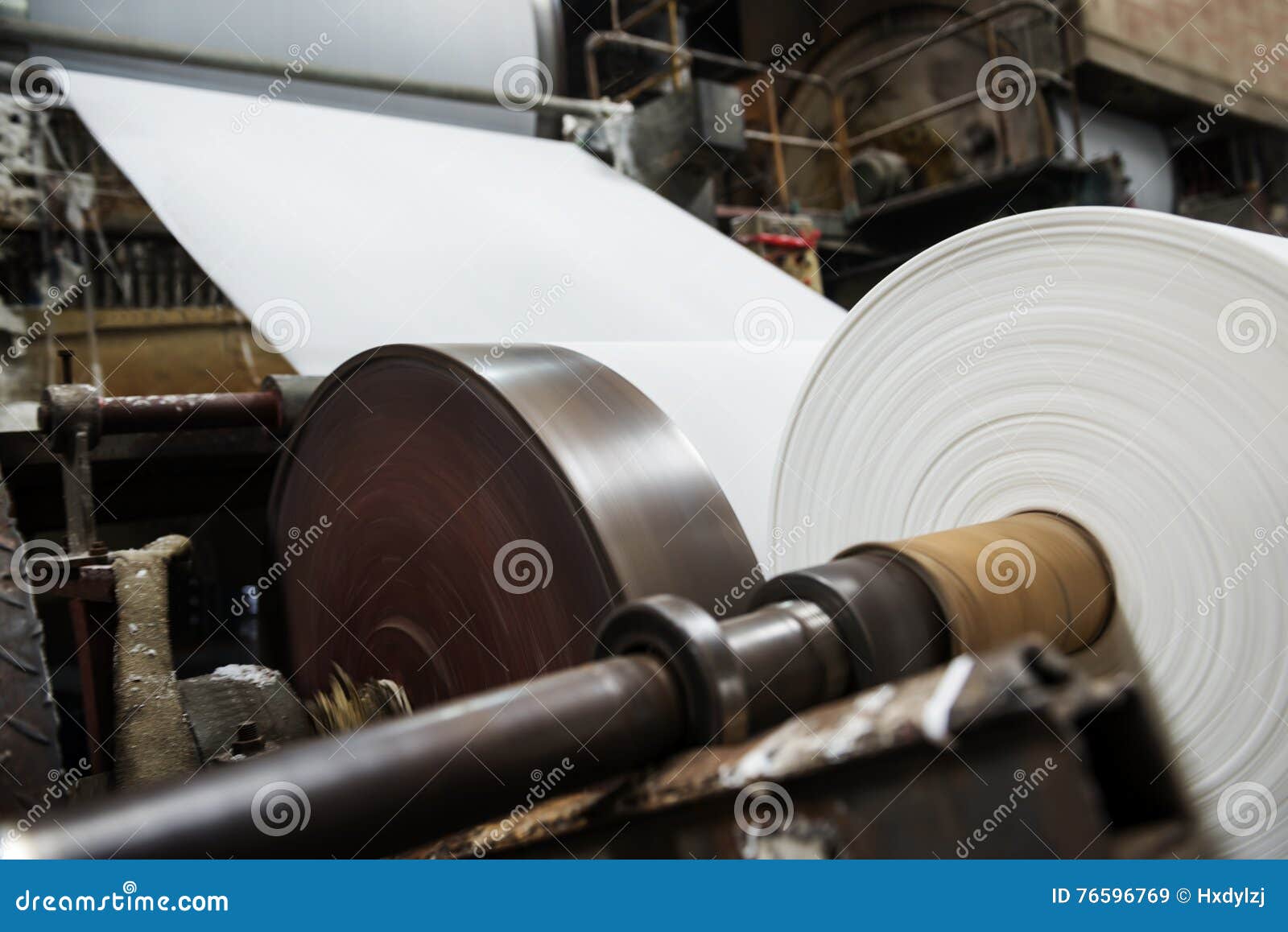 In the paper mill machines stock image. Image of light - 76596769