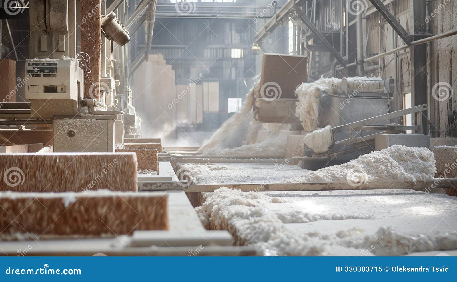 Paper Mill with Machines Processing Woo and Cardboard Stock Image ...