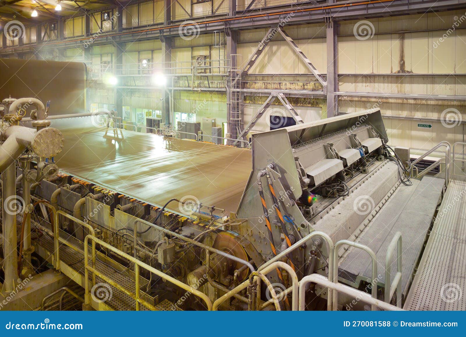 Paper mill plant stock photo. Image of machinery, manufacture - 270081588