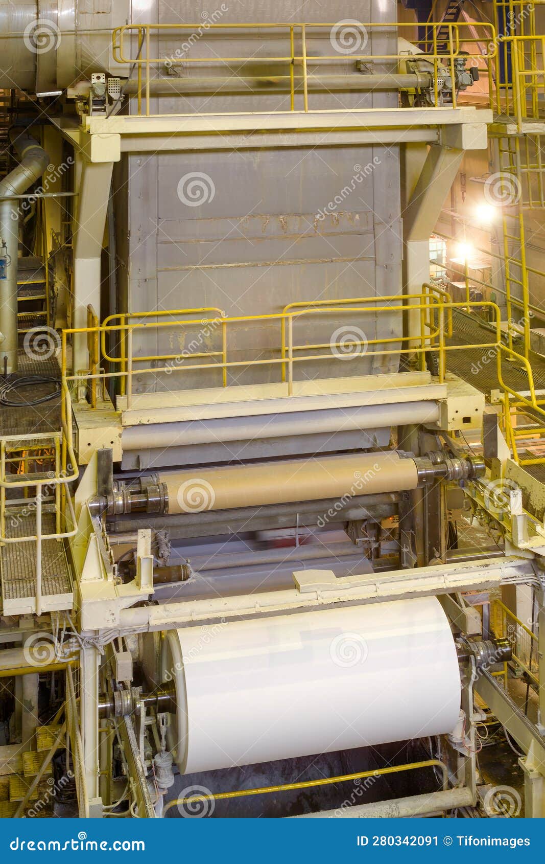 Paper mill plant stock image. Image of plant, machinery - 280342091