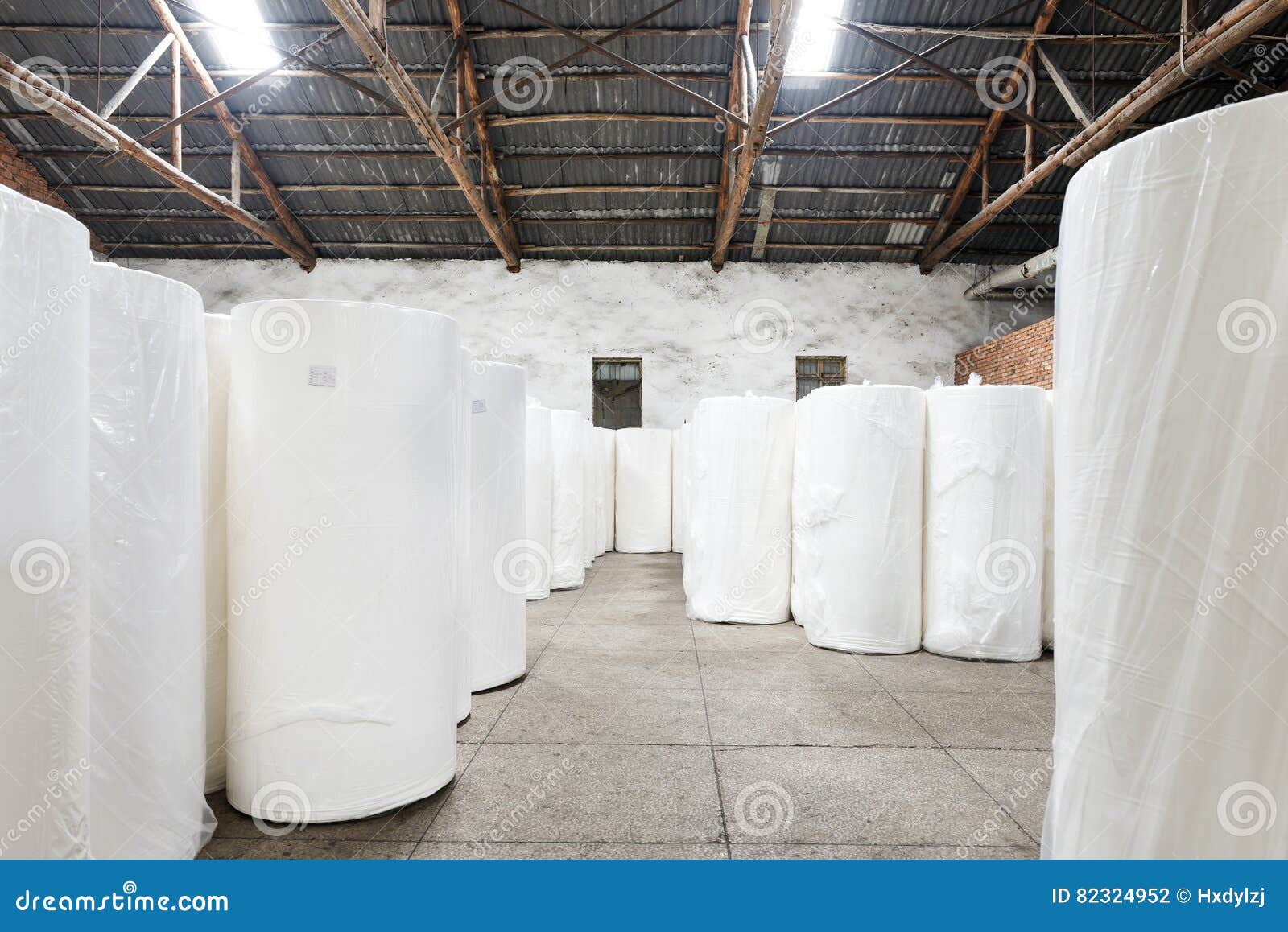 The Paper Mill Warehouse Stacking the Finished Product Stock Photo ...