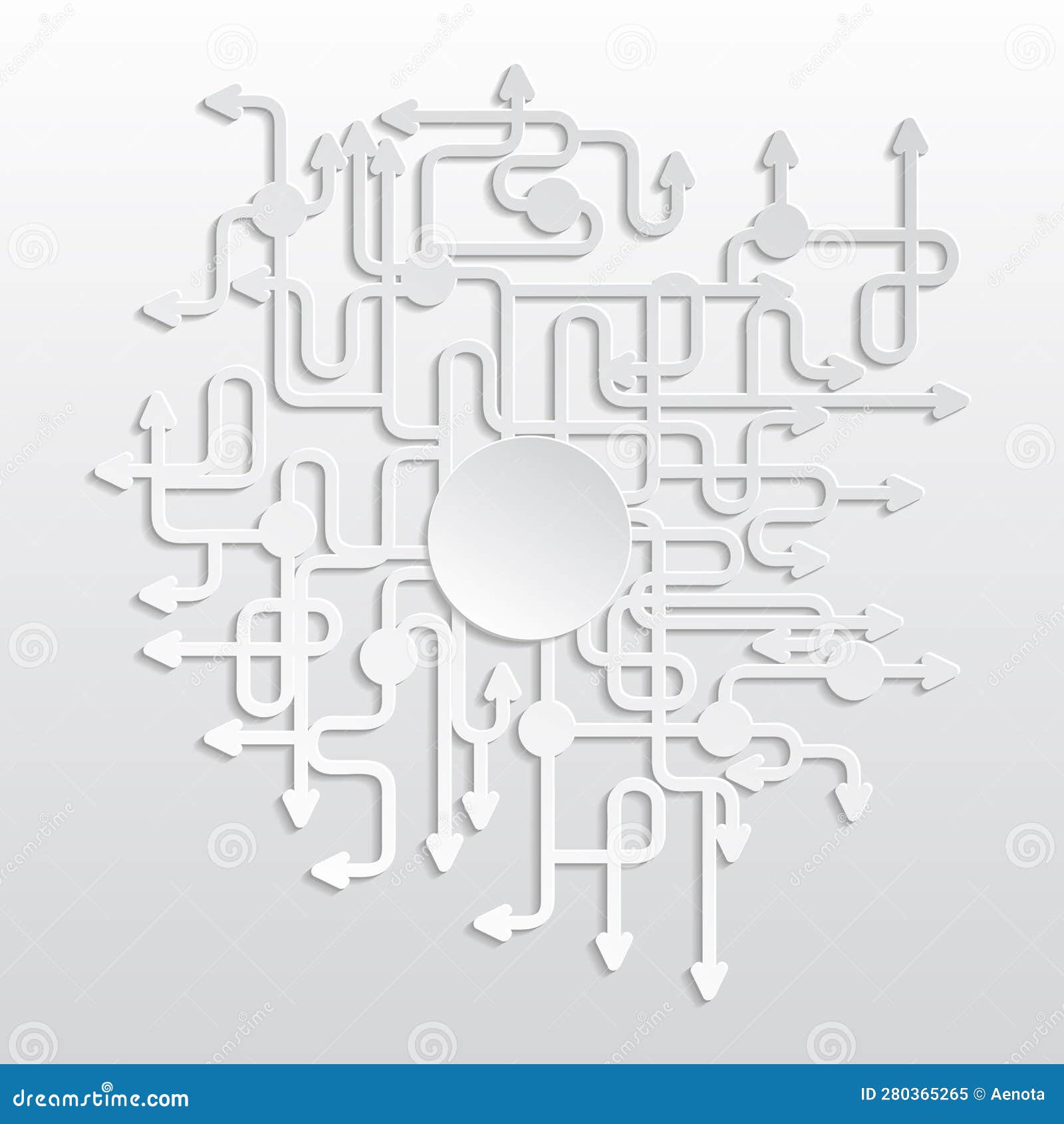 Paper Mind Map - Vector Illustration Stock Vector - Illustration of ...