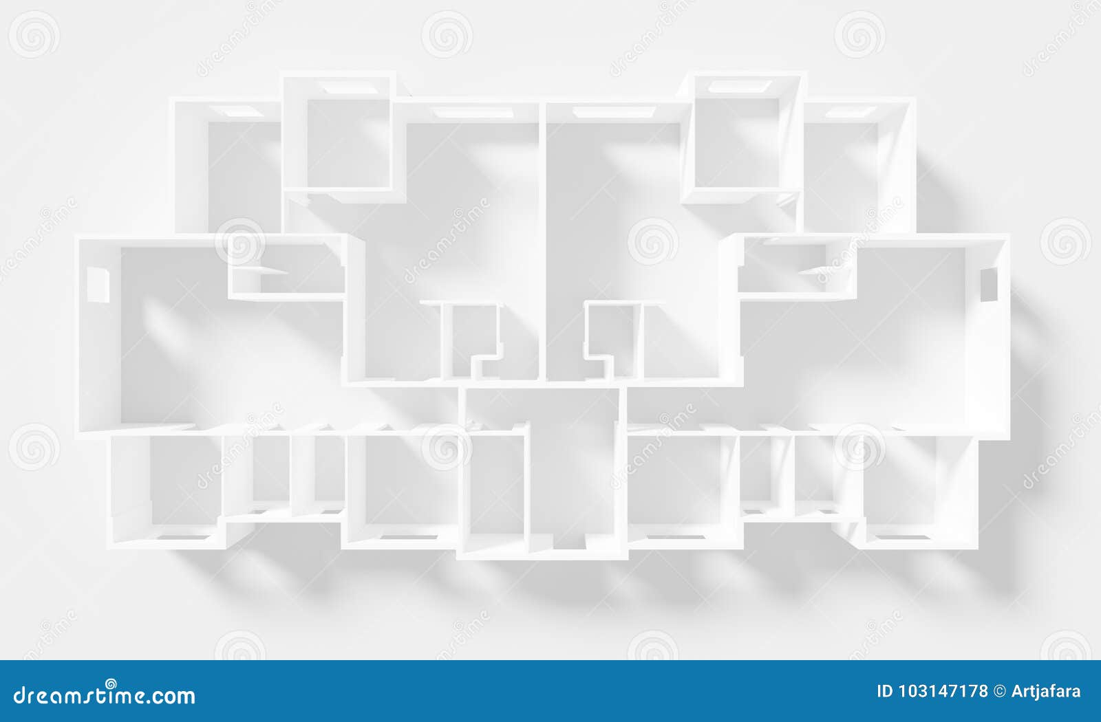 Paper Model of Apartment stock illustration. Illustration of floor ...