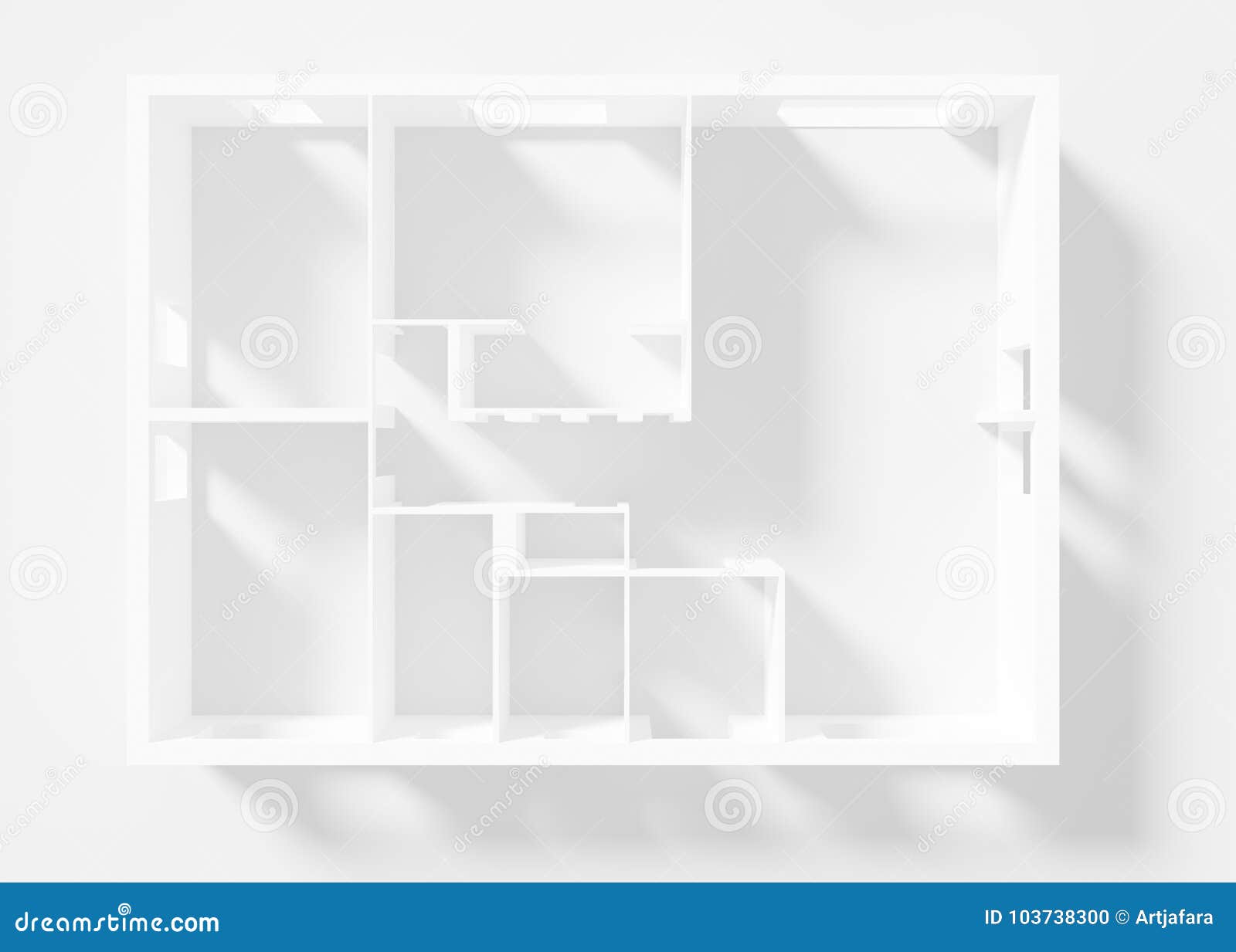 Paper Model of Apartment stock illustration. Illustration of view ...