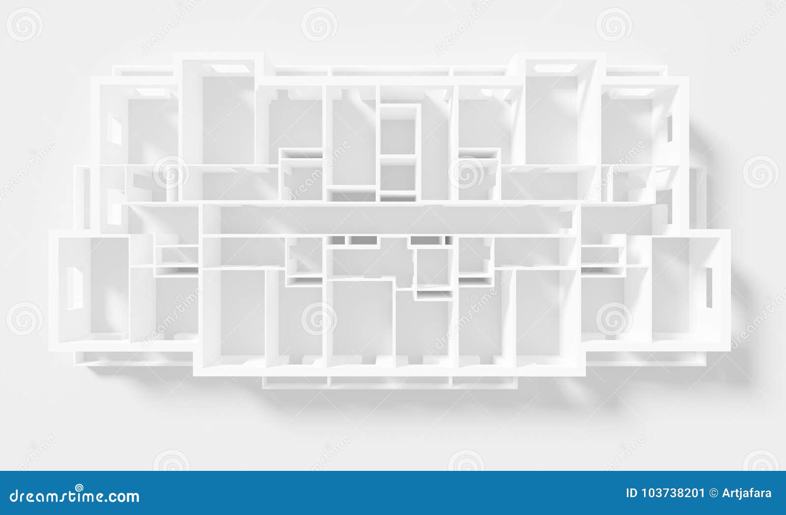 Paper Model of Apartment stock illustration. Illustration of model ...