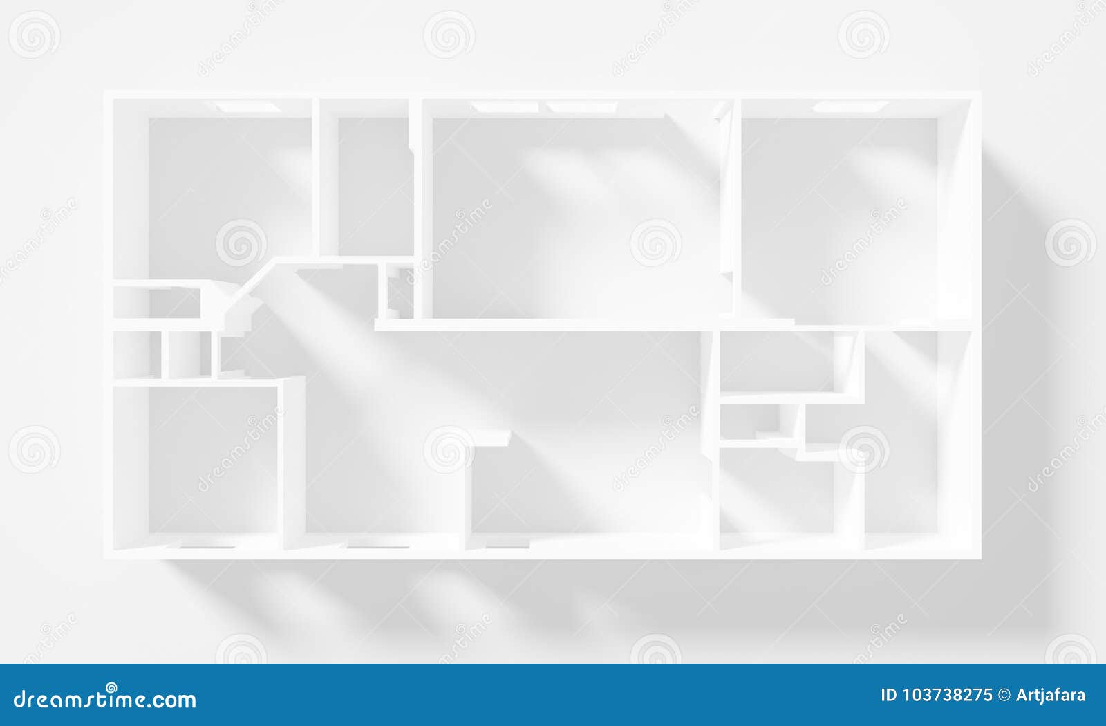Paper Model of Apartment stock illustration. Illustration of wall ...