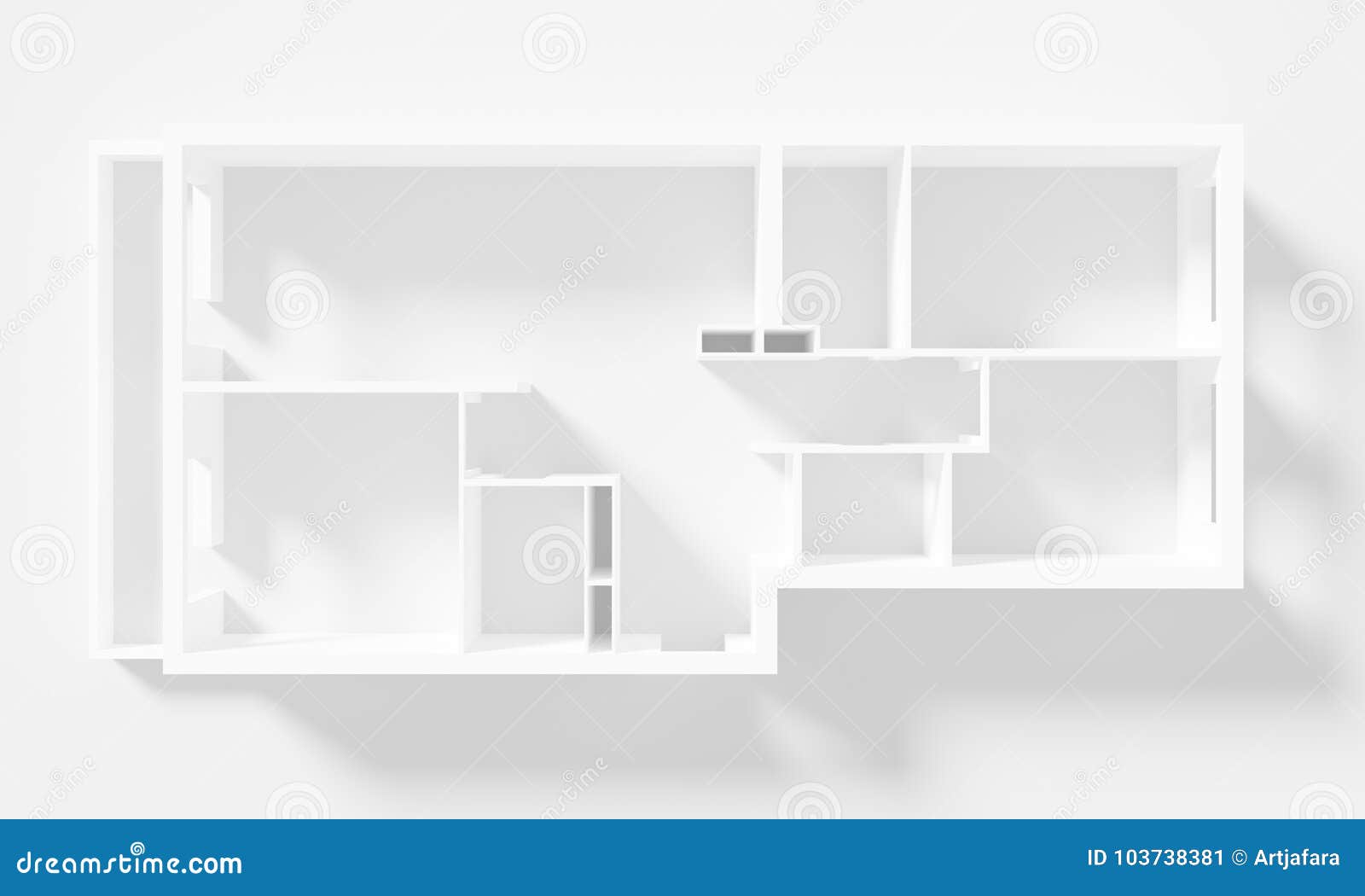 Paper Model of Apartment stock illustration. Illustration of design ...