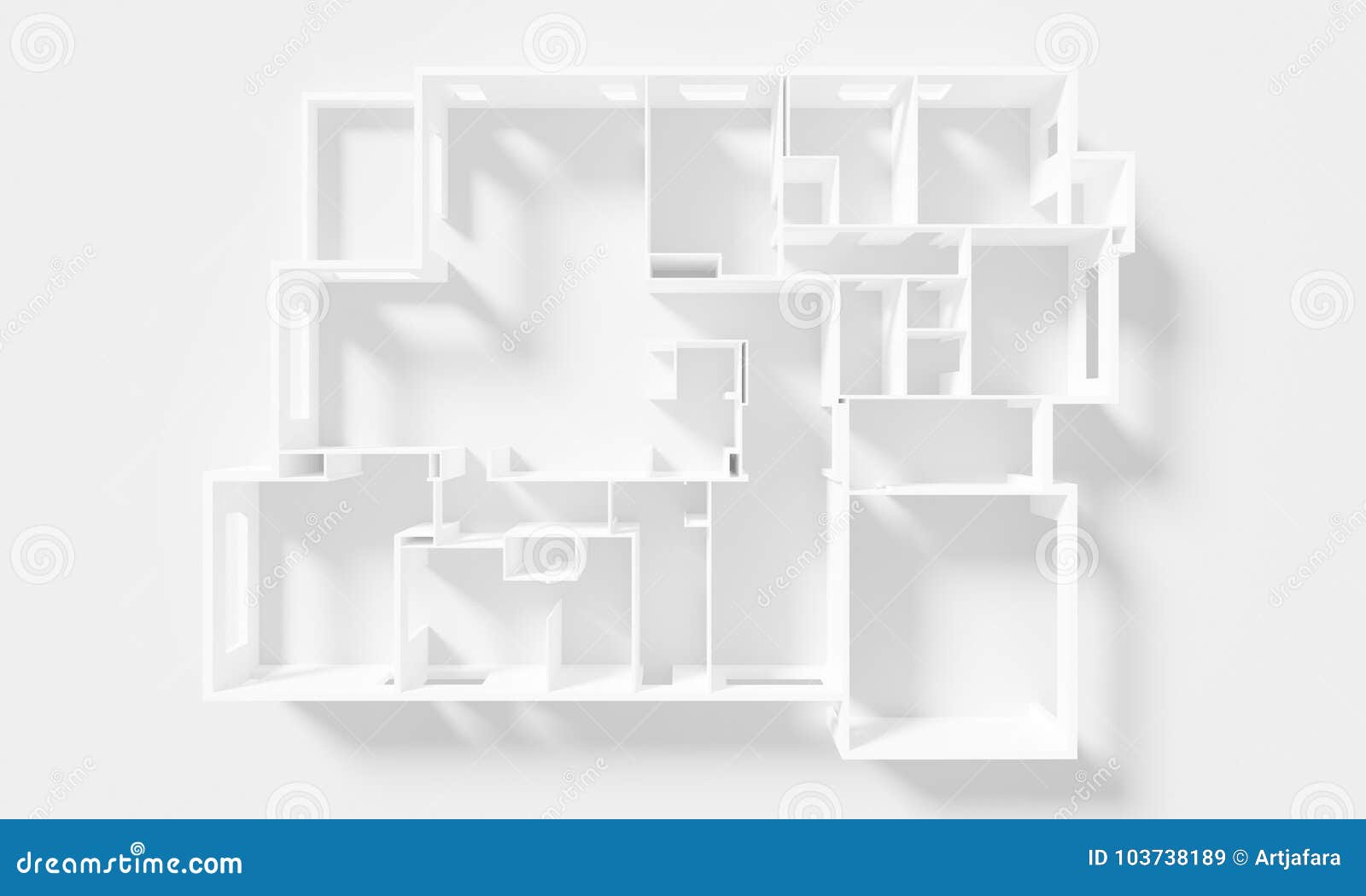 Paper Model of Apartment stock illustration. Illustration of closeup ...