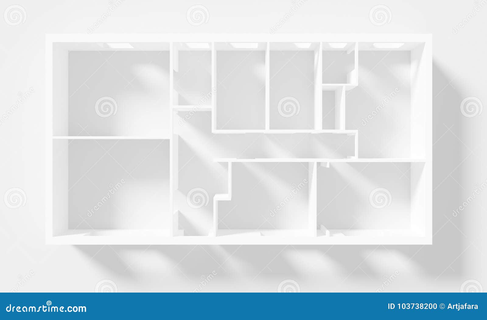 Paper Model of Apartment stock illustration. Illustration of project ...