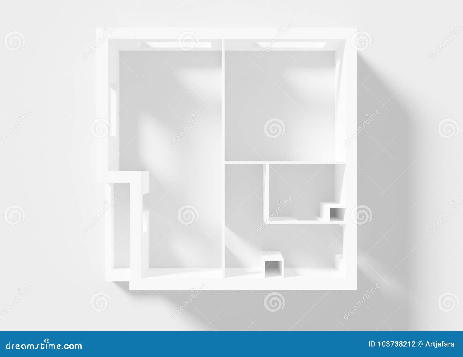 Paper Model of Apartment stock illustration. Illustration of model ...