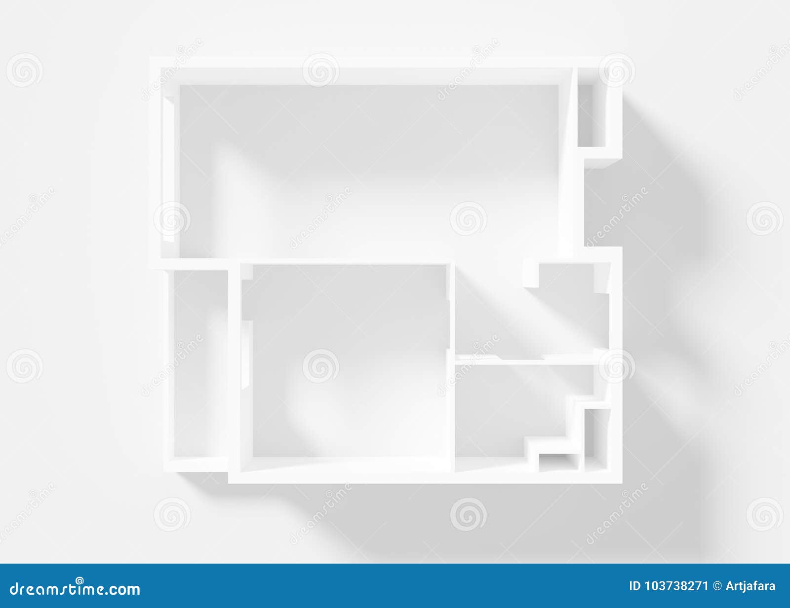 Paper Model of Apartment stock illustration. Illustration of wall ...