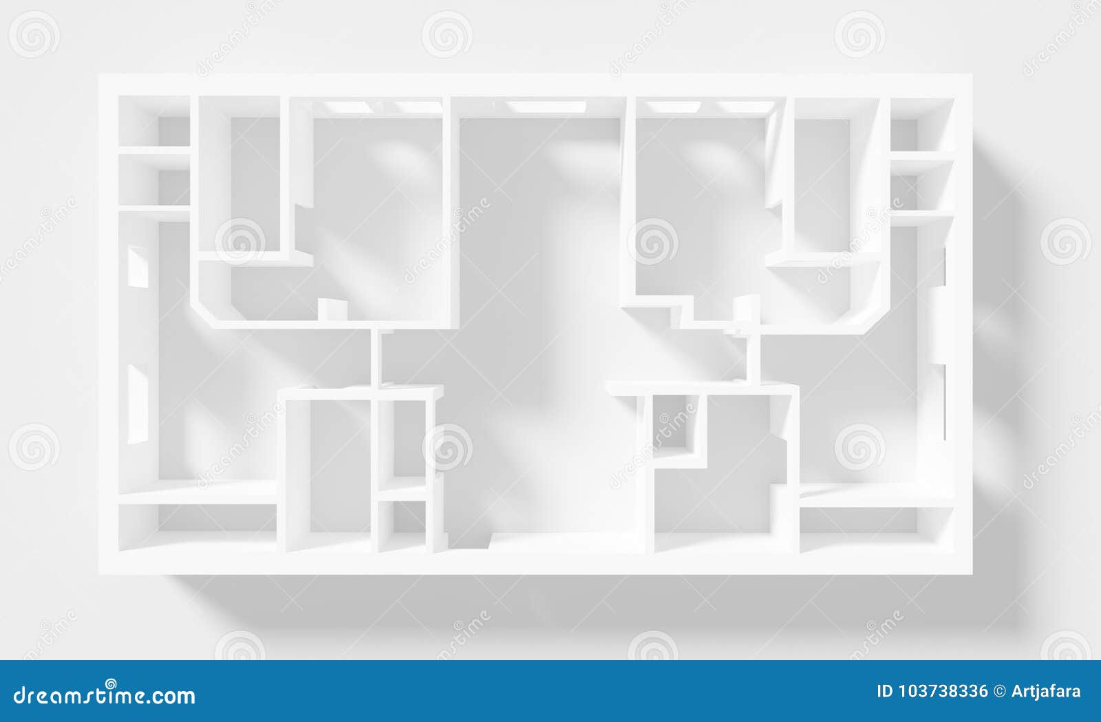 Paper Model of Apartment stock illustration. Illustration of view ...