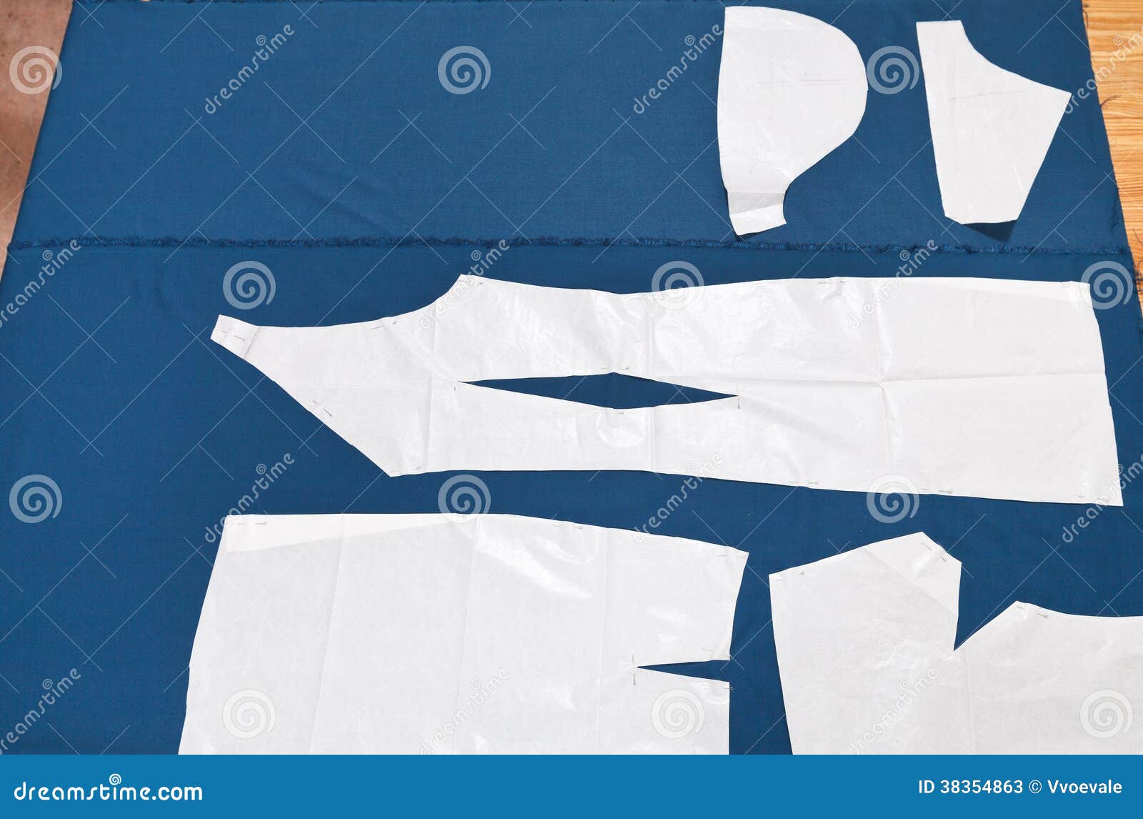 Paper Model of Apparel on Fabric for Cutting Stock Image - Image of ...