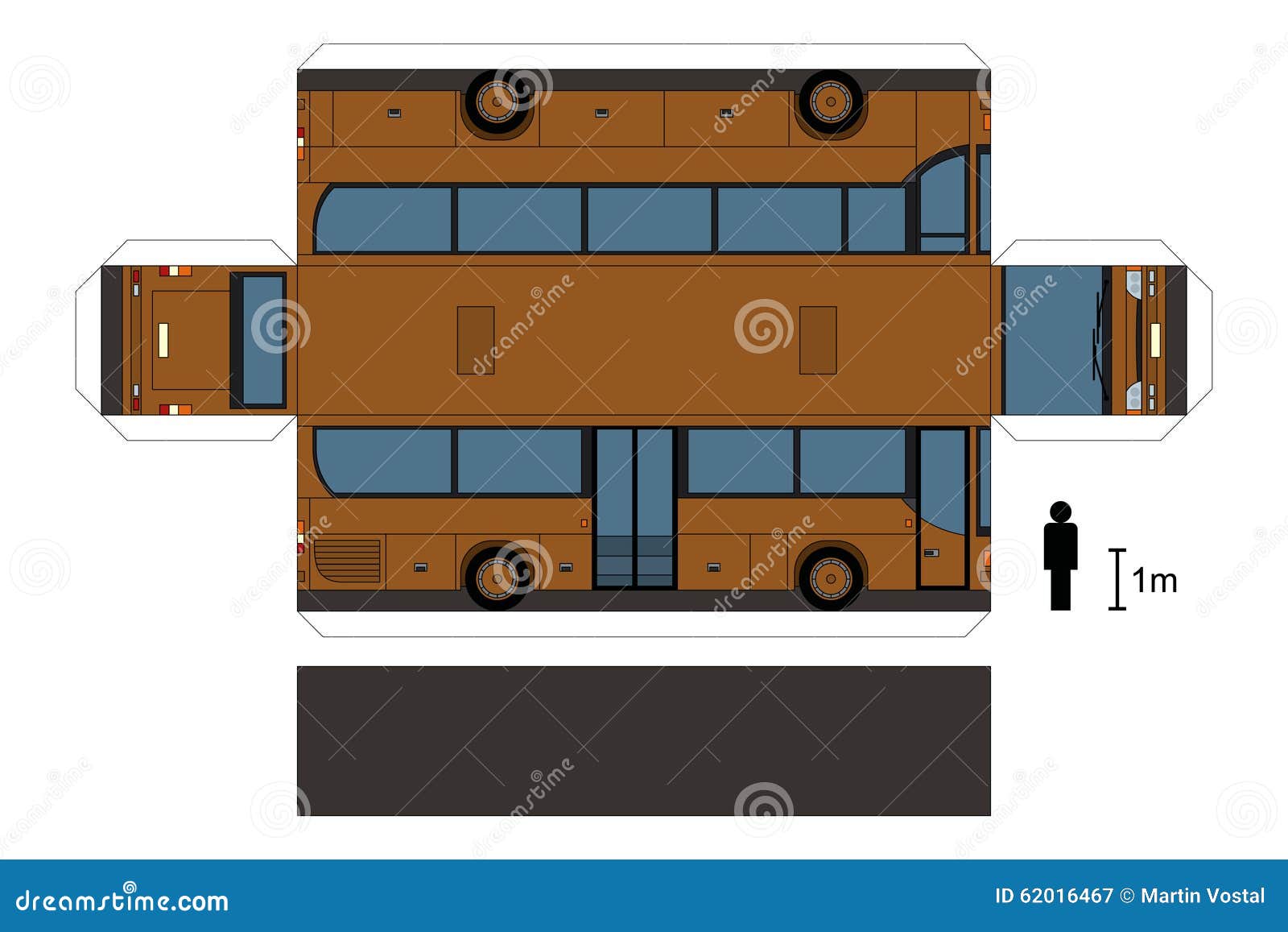 Bus Paper Model Template