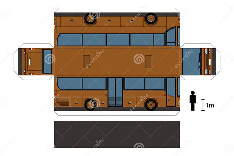 Paper model of a bus stock vector. Illustration of papercraft - 62016467