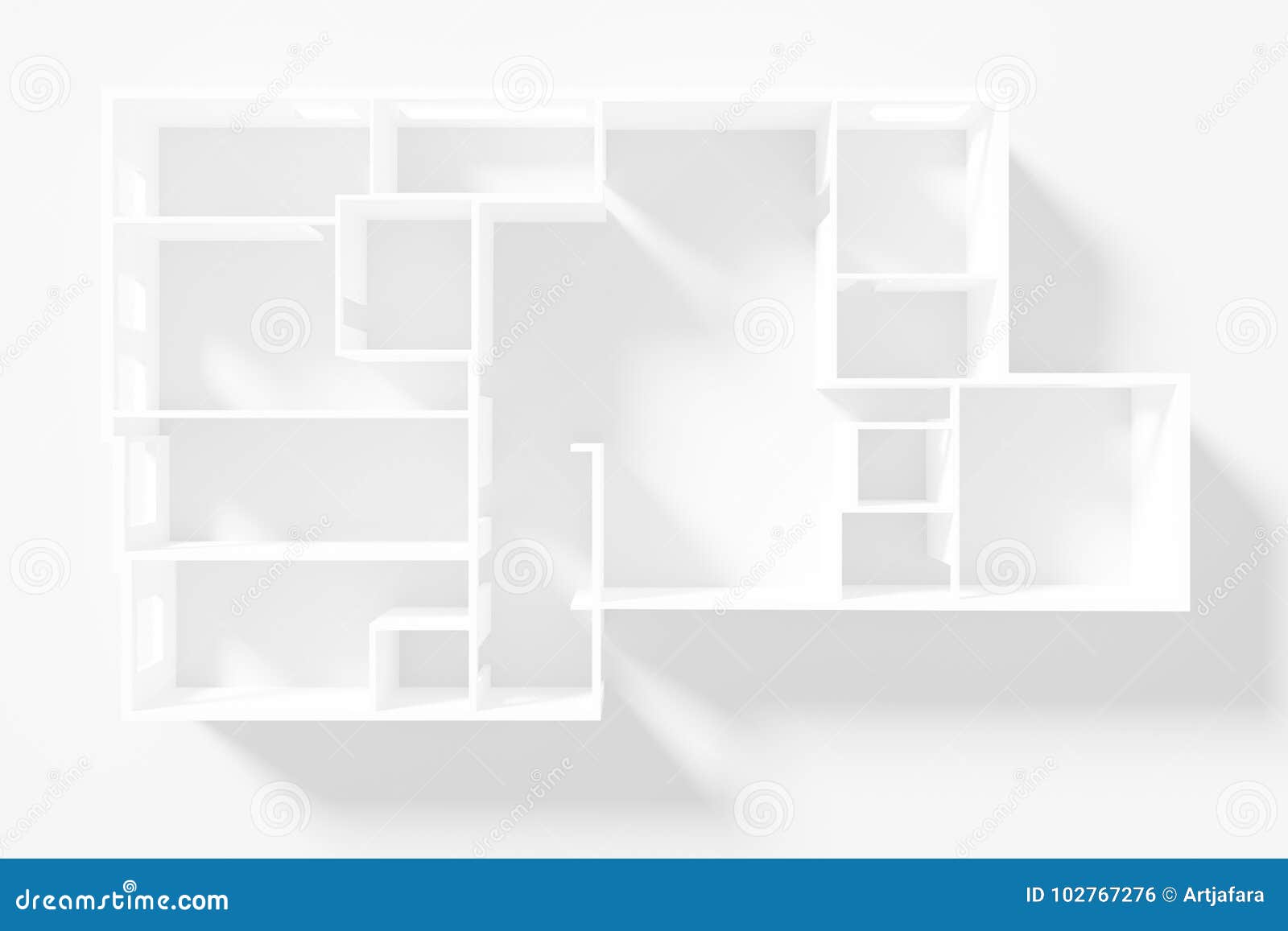 Paper Model of Apartment stock illustration. Illustration of home ...