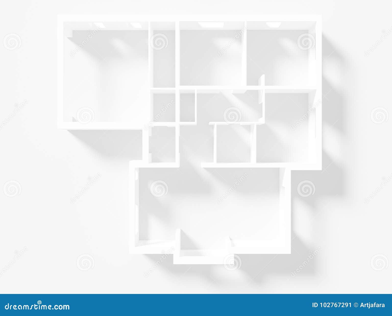 Paper Model of Apartment stock illustration. Illustration of house ...