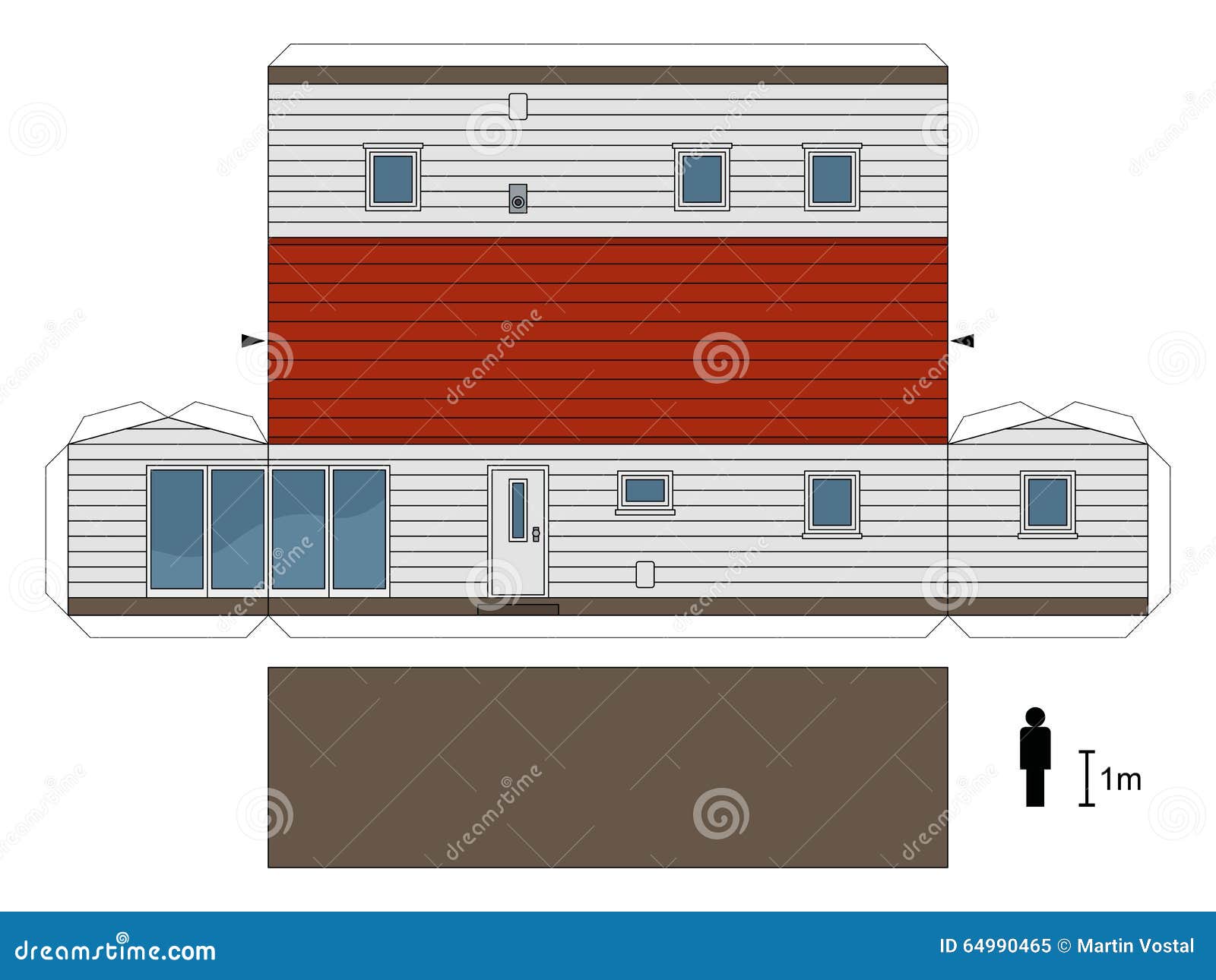 Paper Model Of A Caravan Cartoon Vector | CartoonDealer.com #83402893