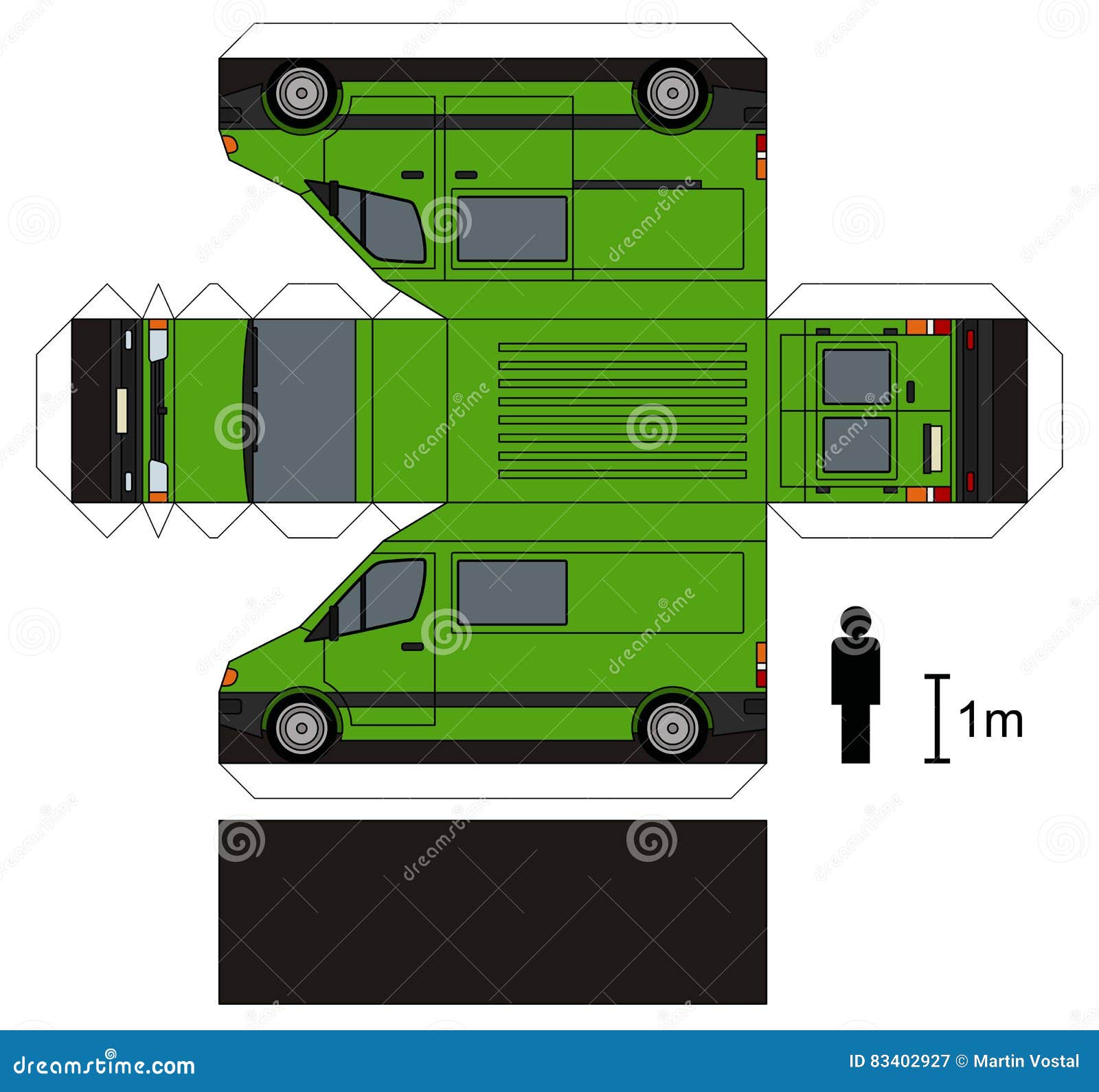 Paper Model Of A Van Cartoon Vector | CartoonDealer.com #83402927 Paper Model Of A Van Cartoon Vector | CartoonDealer.com #83402927