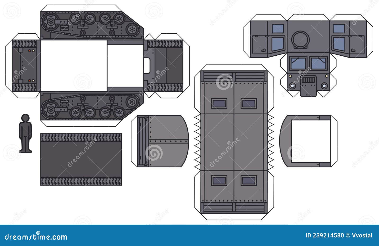 Vintage Artillery Cannon Isometric Drawings Vector Illustration ...