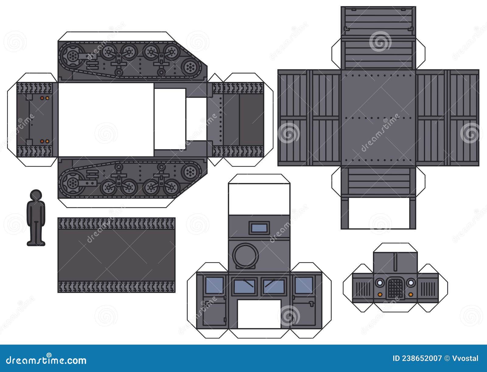 Vintage Artillery Cannon Isometric Drawings Vector Illustration ...