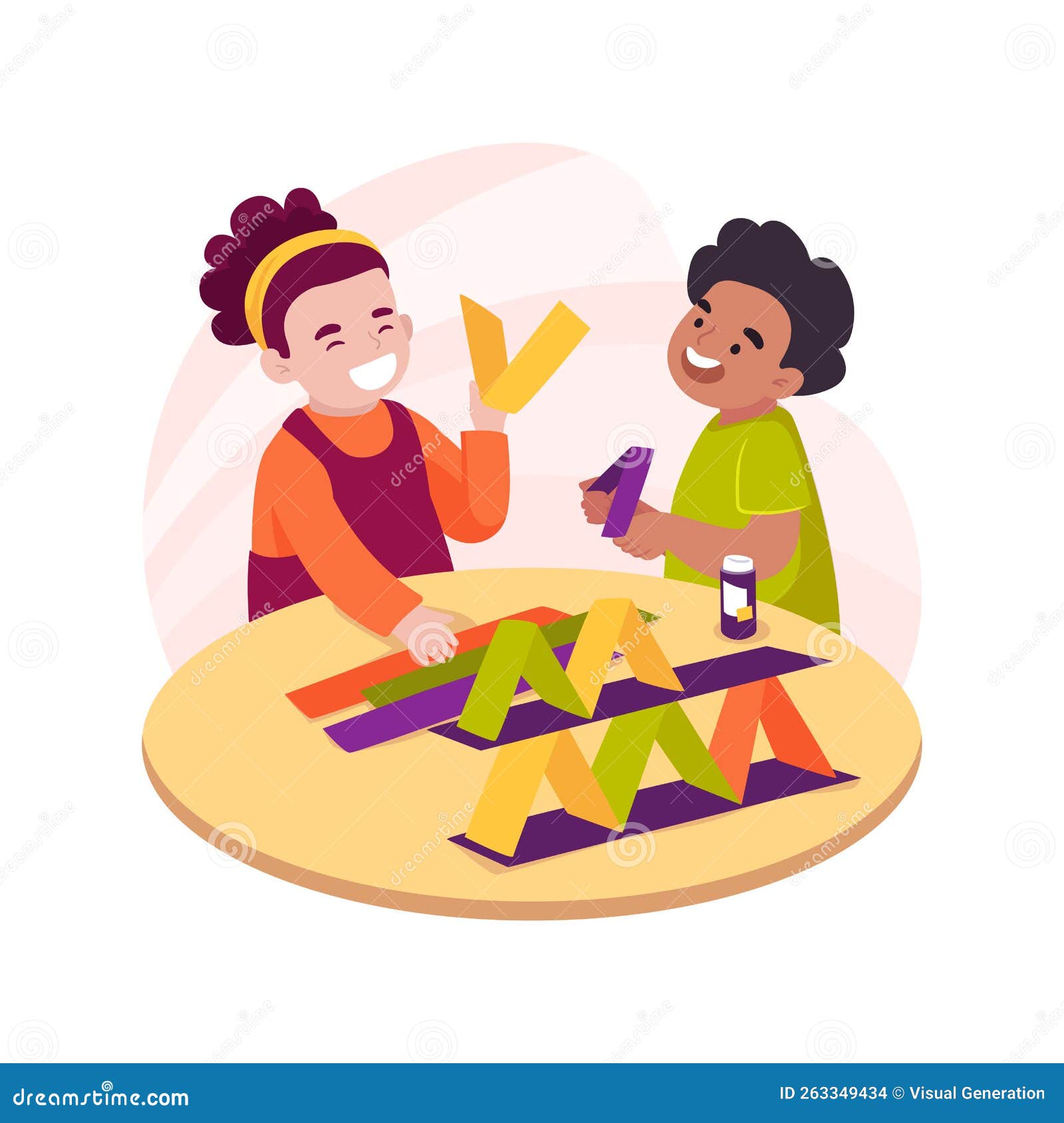 Paper Modelling Isolated Cartoon Vector Illustration. | CartoonDealer ...