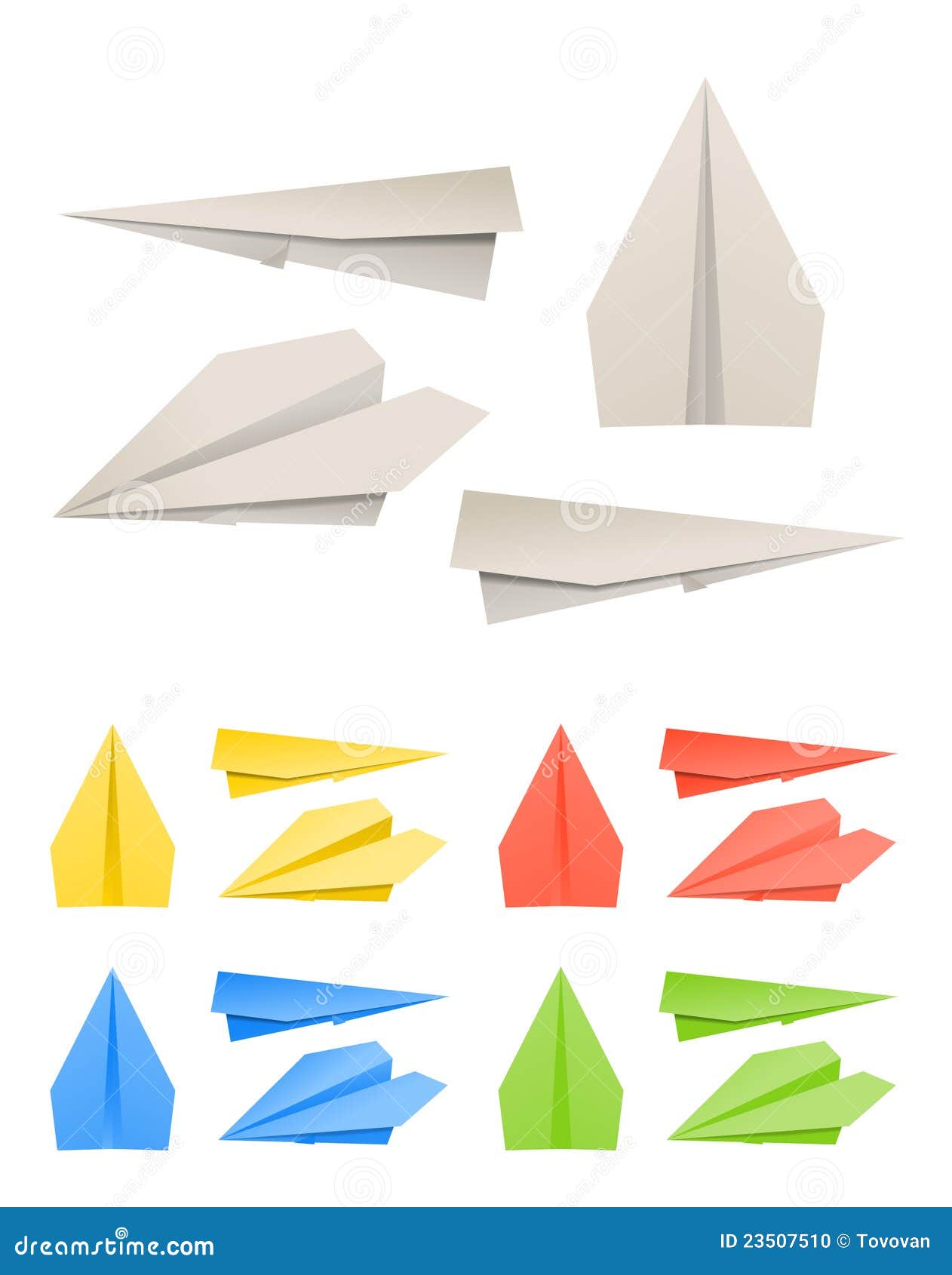 Paper models of planes stock vector. Illustration of flying - 23507510